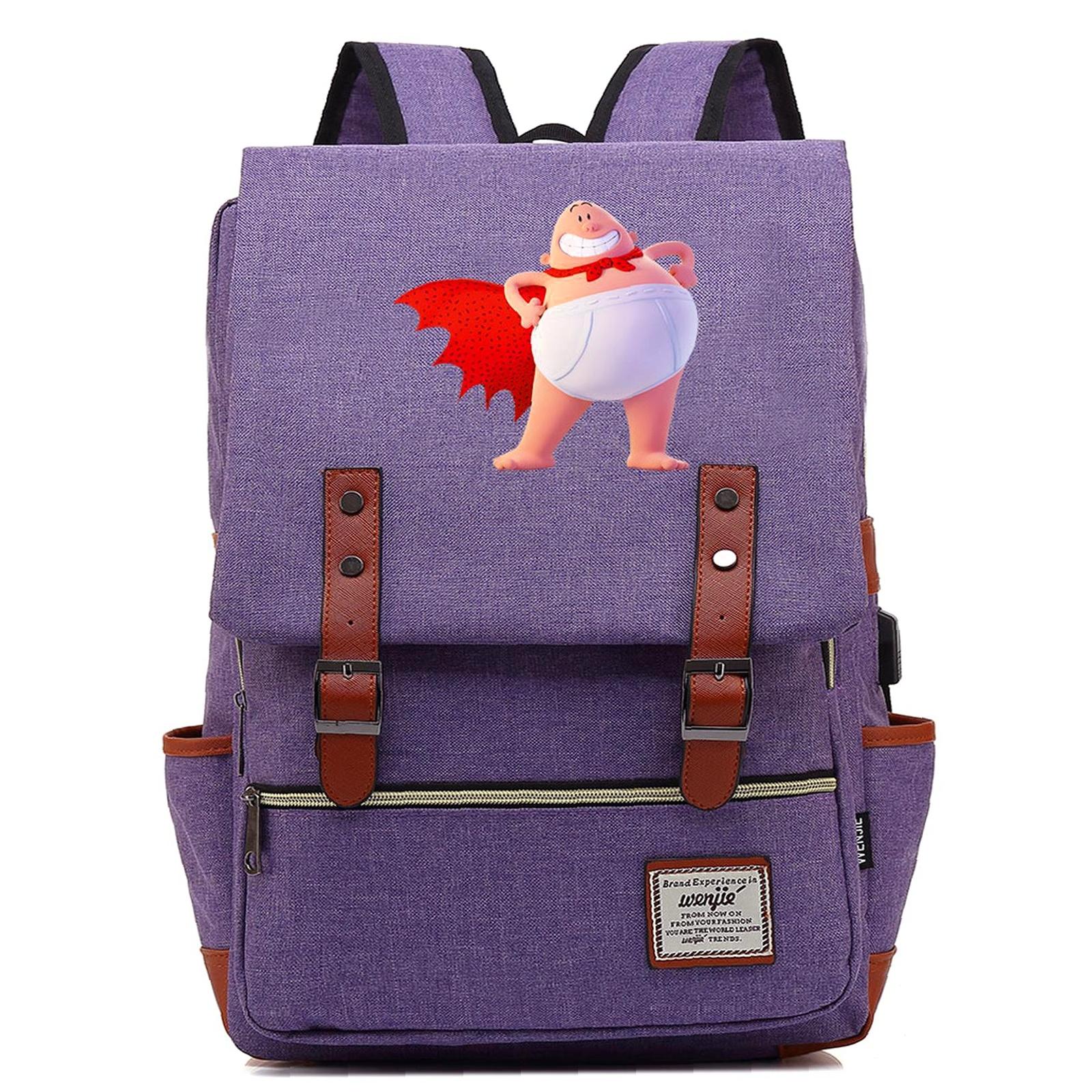 Weekyun Captain Superpants Young Cartoon Backpack Suitable for Ages 6 ...