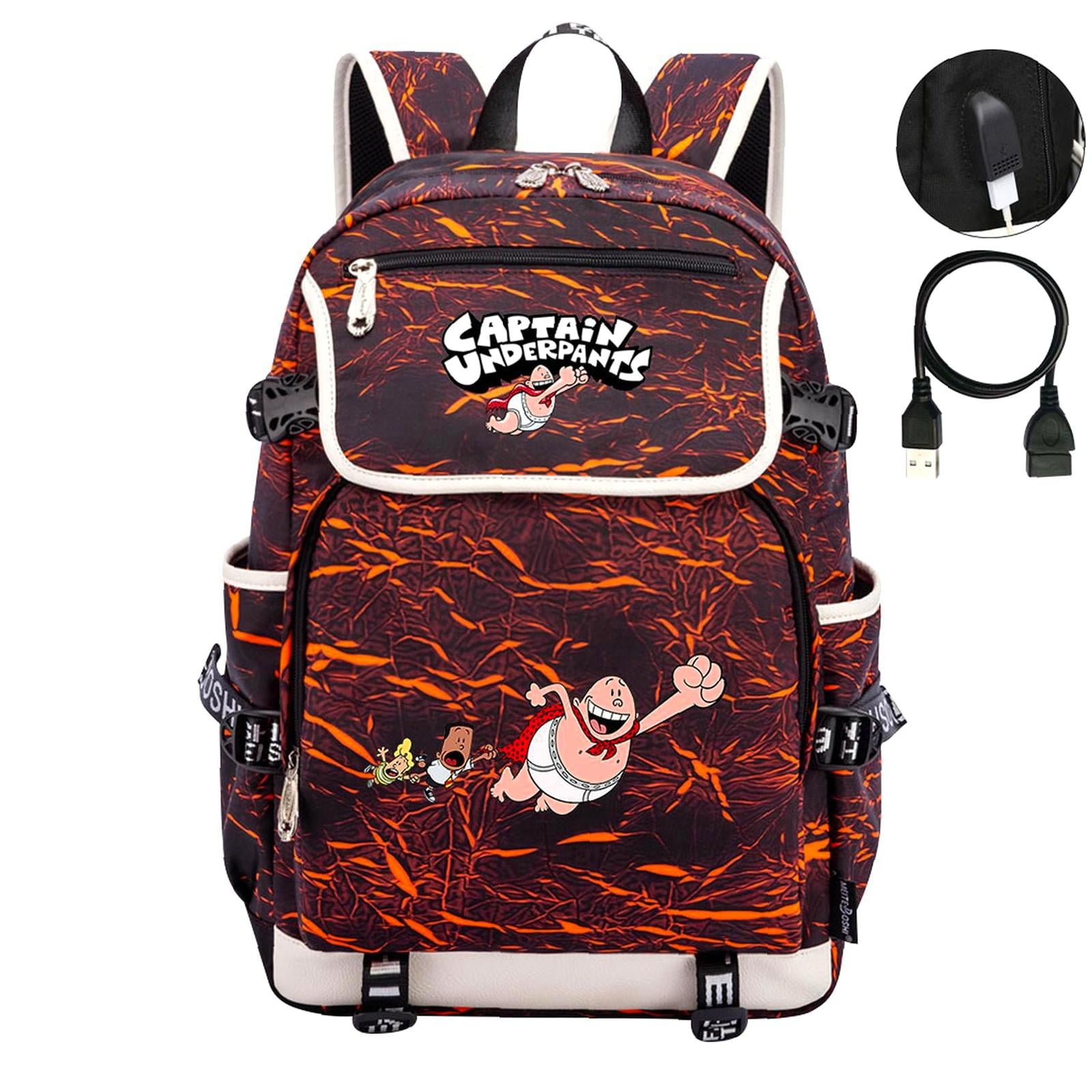 Weekyun Captain Underpants Clamshell Backpack with USB Charging and ...