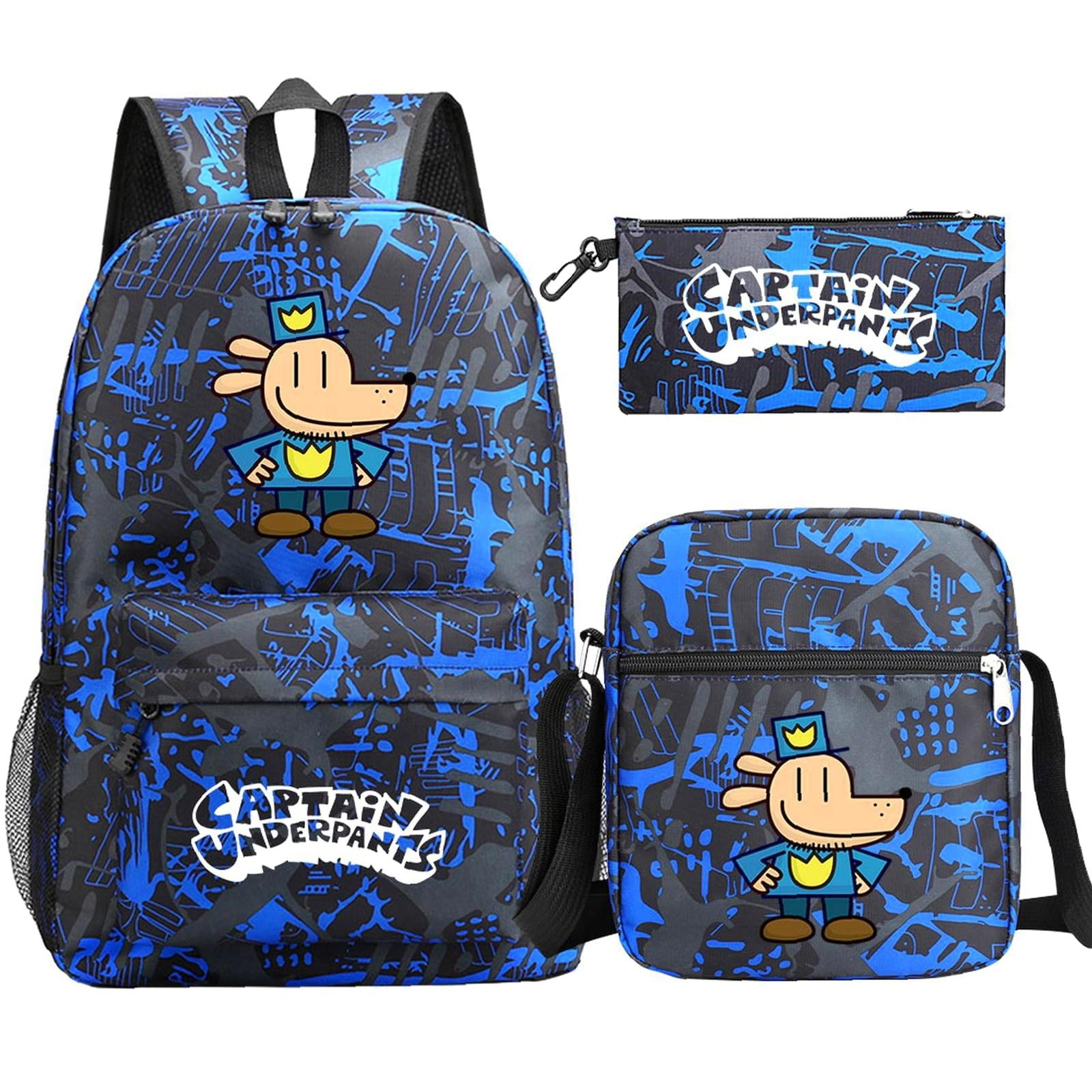 Weekyun Captain Underpants Inspired 3-Piece backpack Set - Juvenile ...