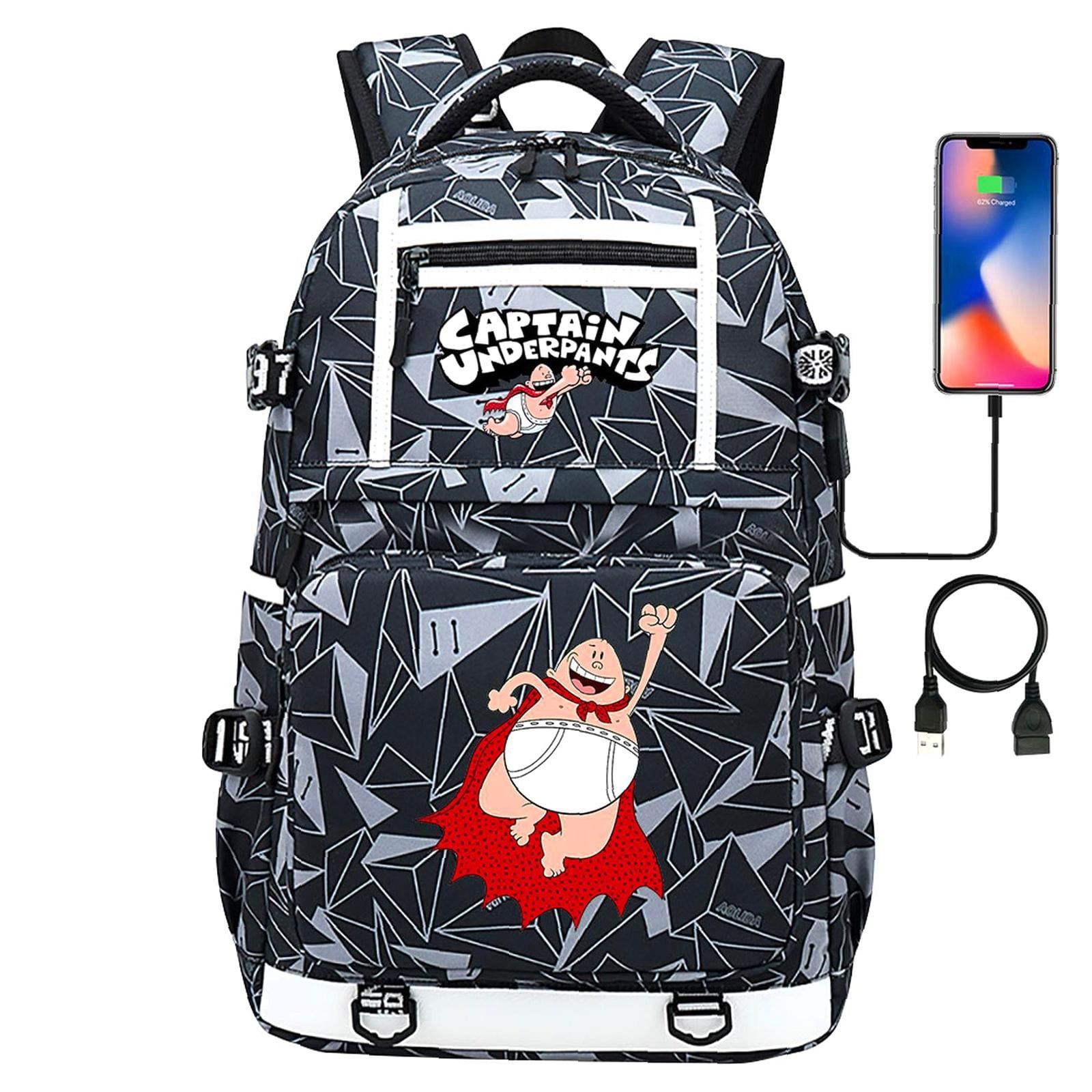 Weekyun Captain Wacky Adventure backpack - Fun Design, Multi-Pocket ...