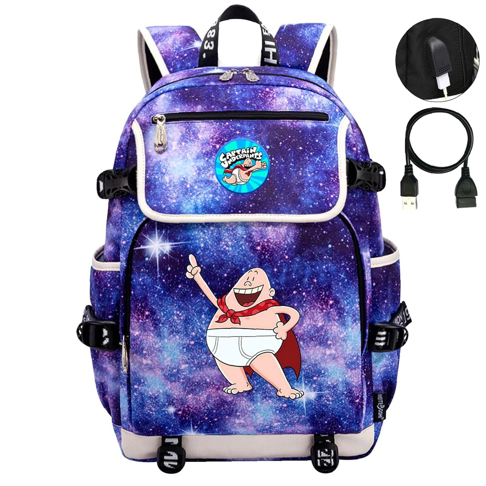 Weekyun Captain Wonderpants Clamshell backpack with USB Ports, Double ...