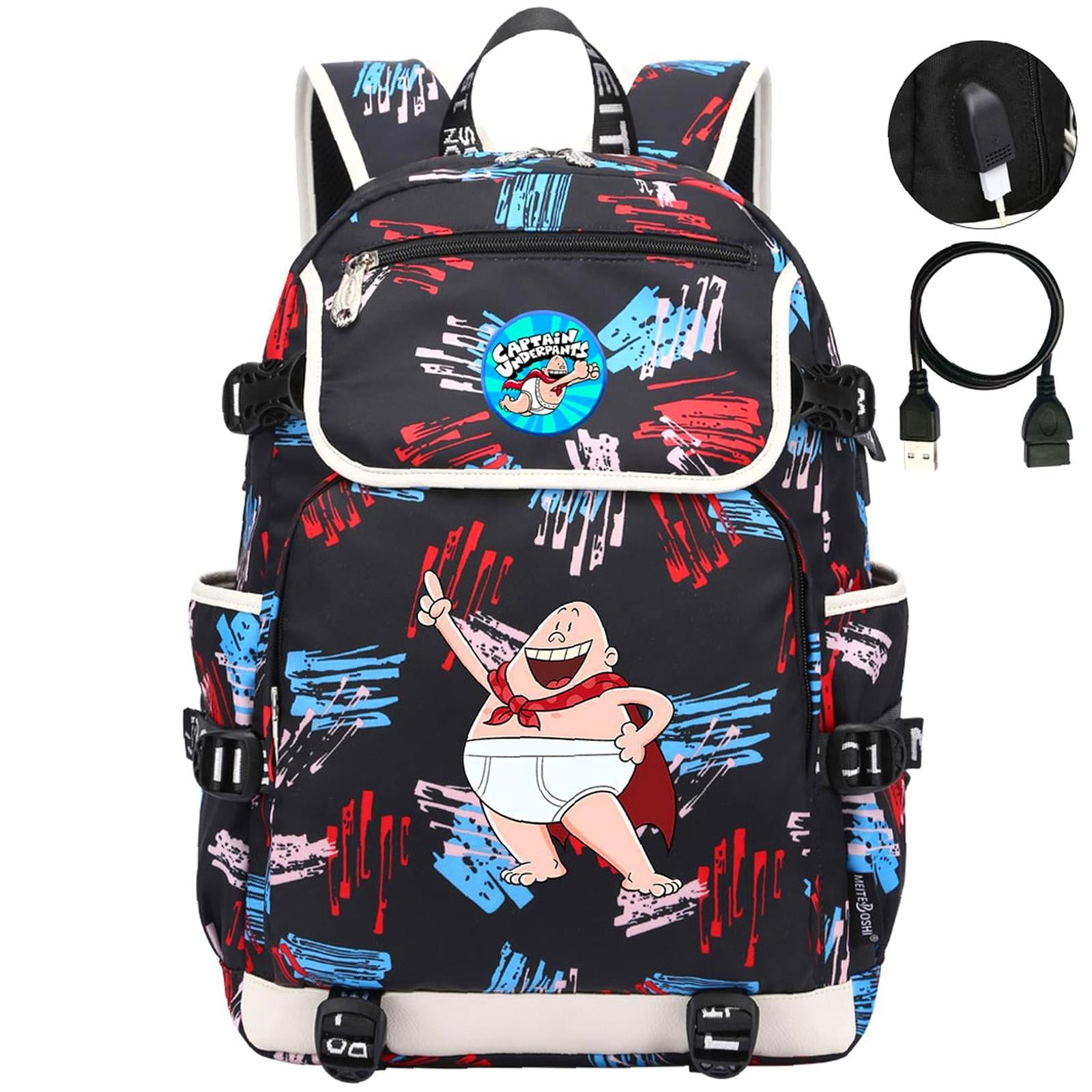 Weekyun Captain Wonderpants Clamshell backpack with USB Ports, Double ...