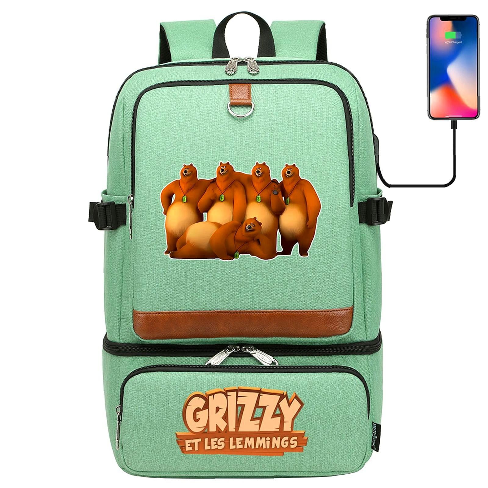 Weekyun Grizzy Adventure backpack - Fun Multi-Pocket Bag Suitable for ...