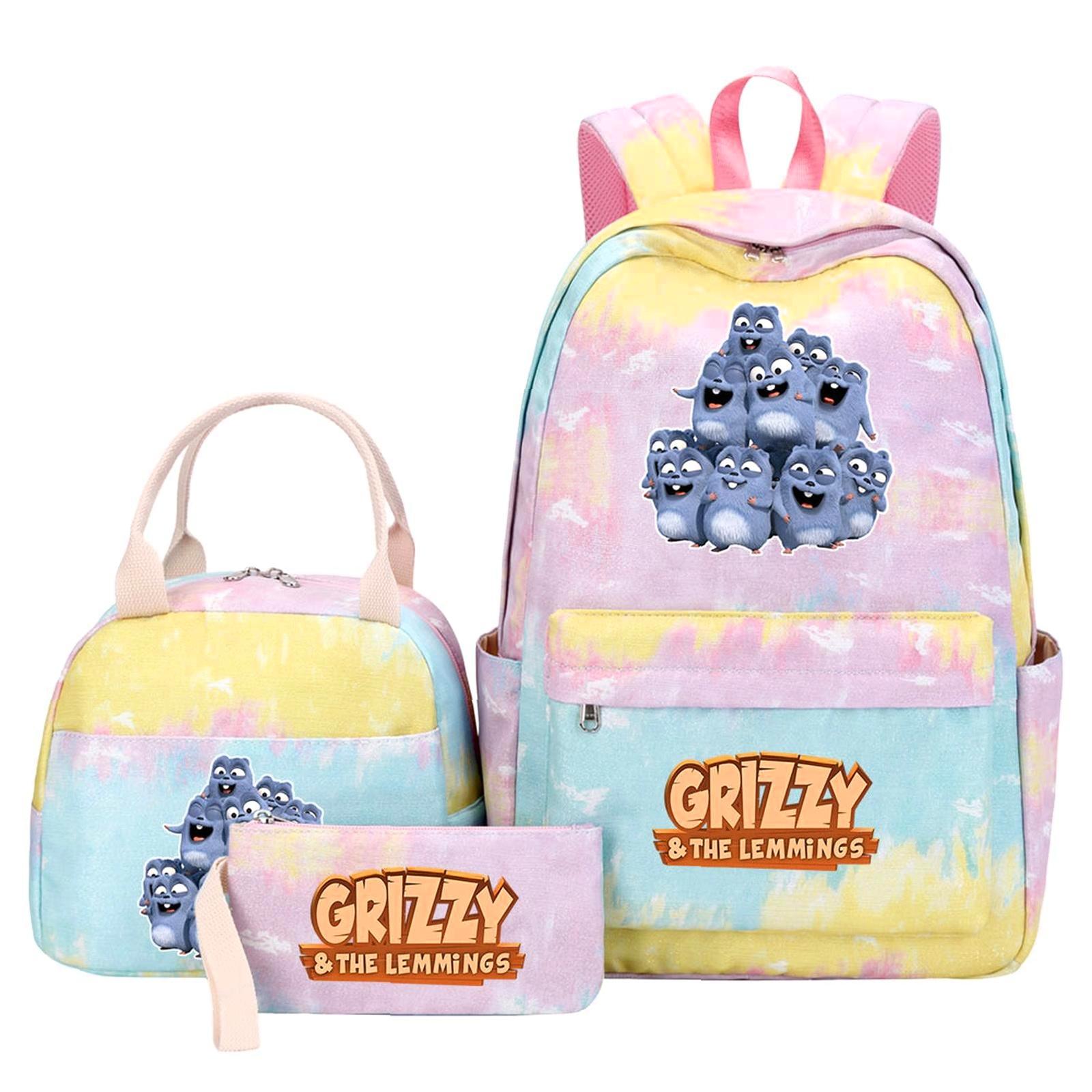 Weekyun Grizzy Adventure backpack Set Suitable for Ages 6-15 ...