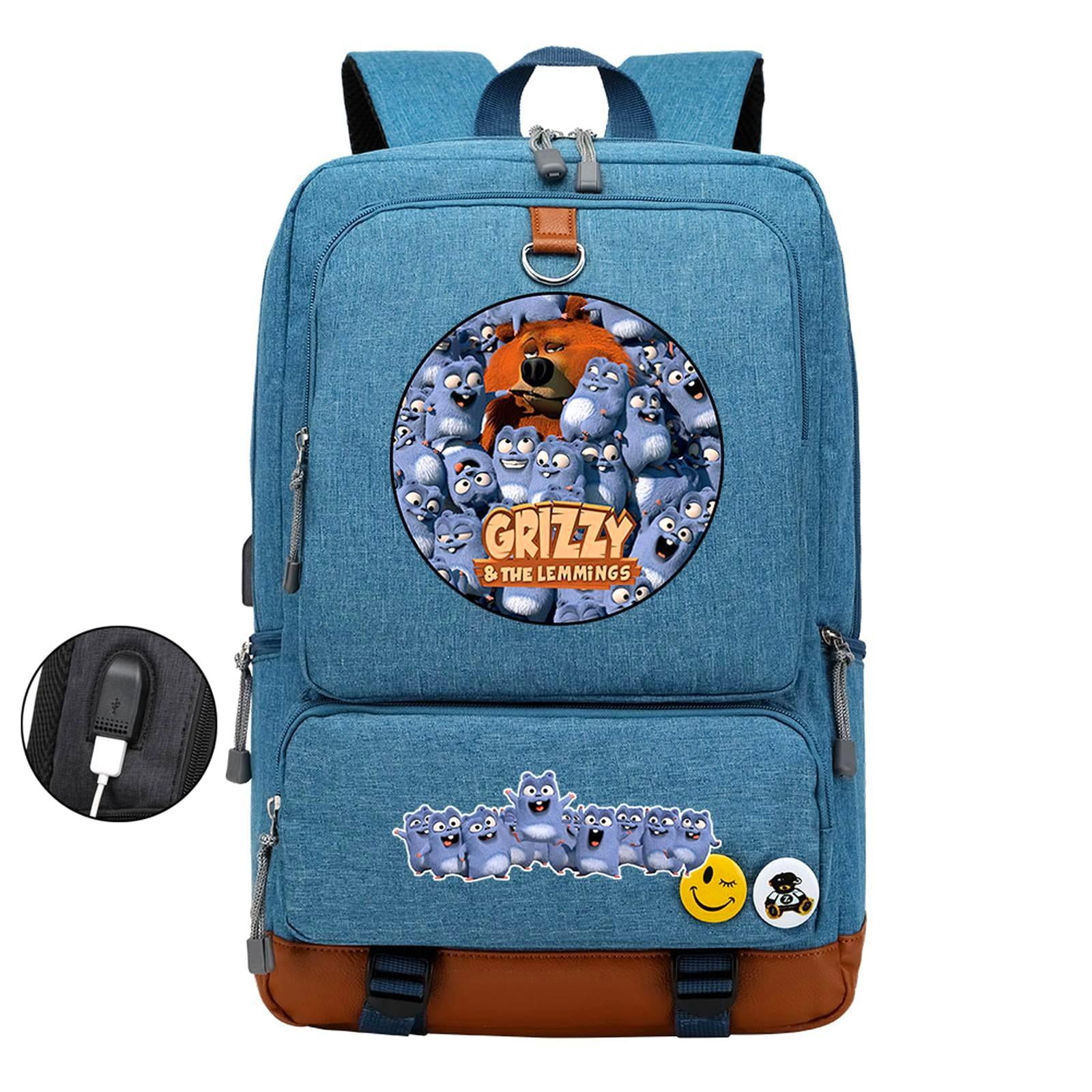 Weekyun Grizzy Adventure fans backpack, Cute Multi-Pocket Design ...