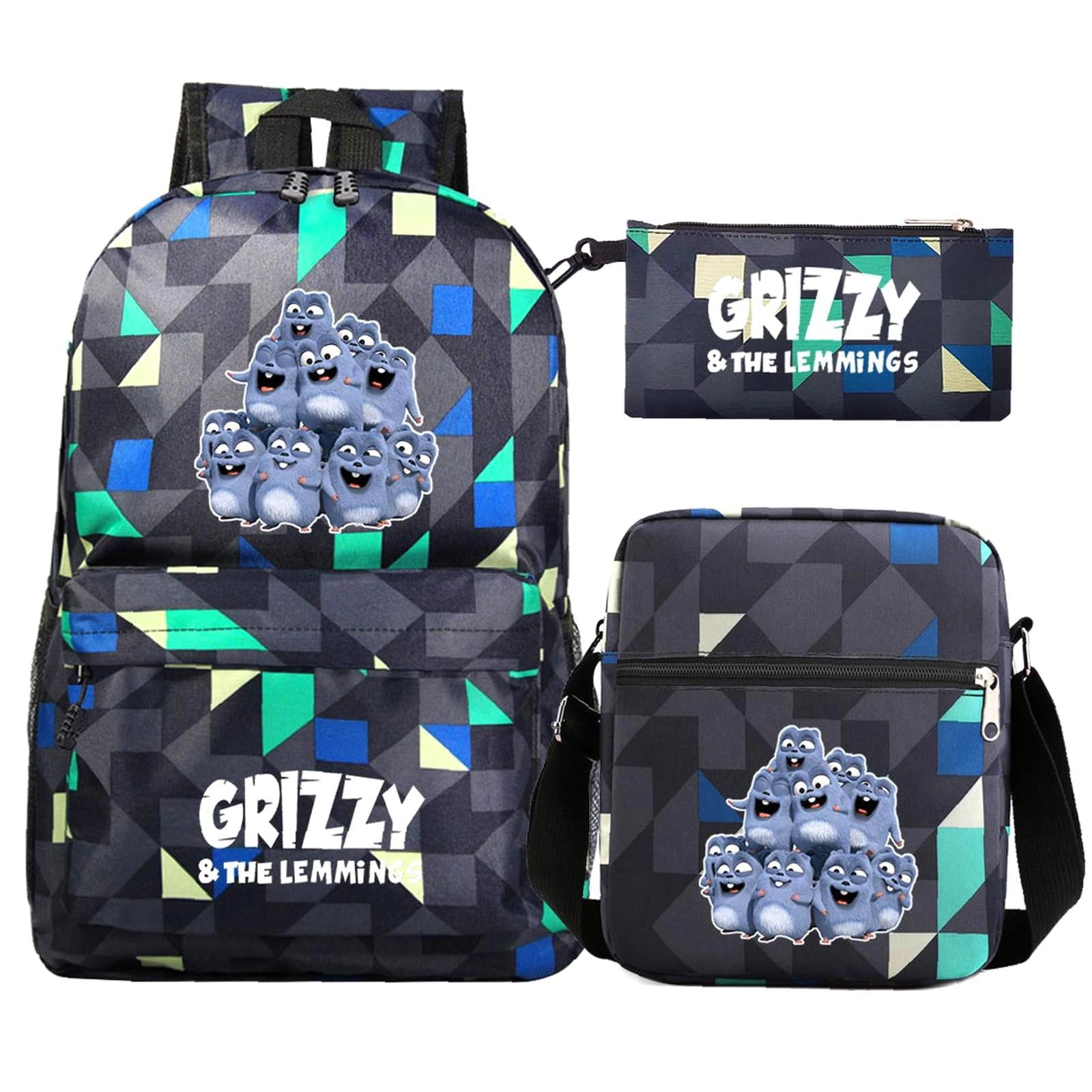 Weekyun Grizzy Friends Juvenile 3-Piece Backpack Set with Lunch Bag and ...