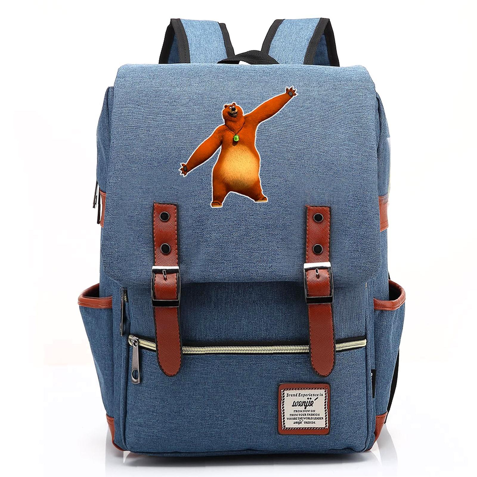 Weekyun Grizzy Friends Juvenile Square Backpack - Cool Design Suitable ...