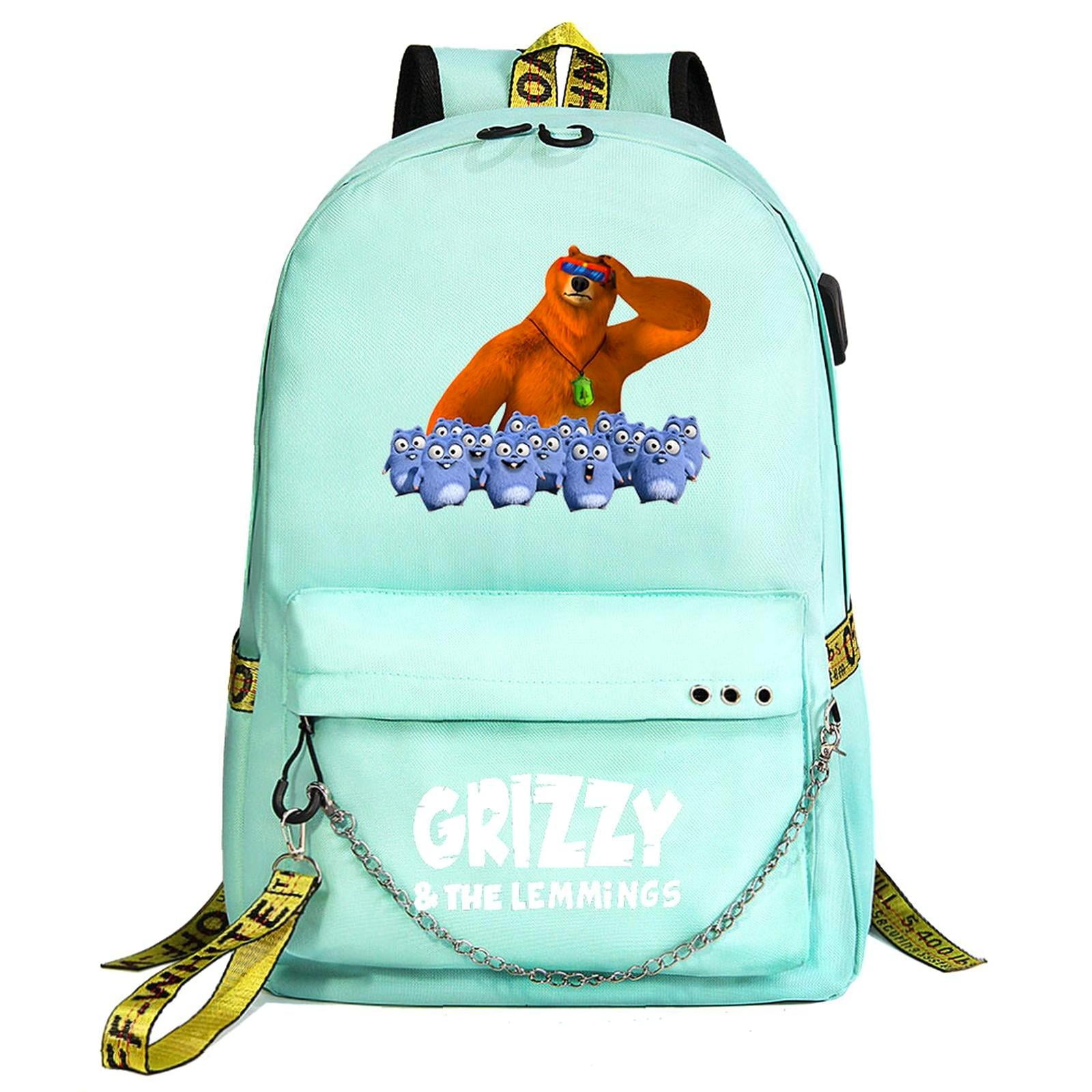 Weekyun Grizzy Friends backpack with USB Charging, 15" Laptop ...