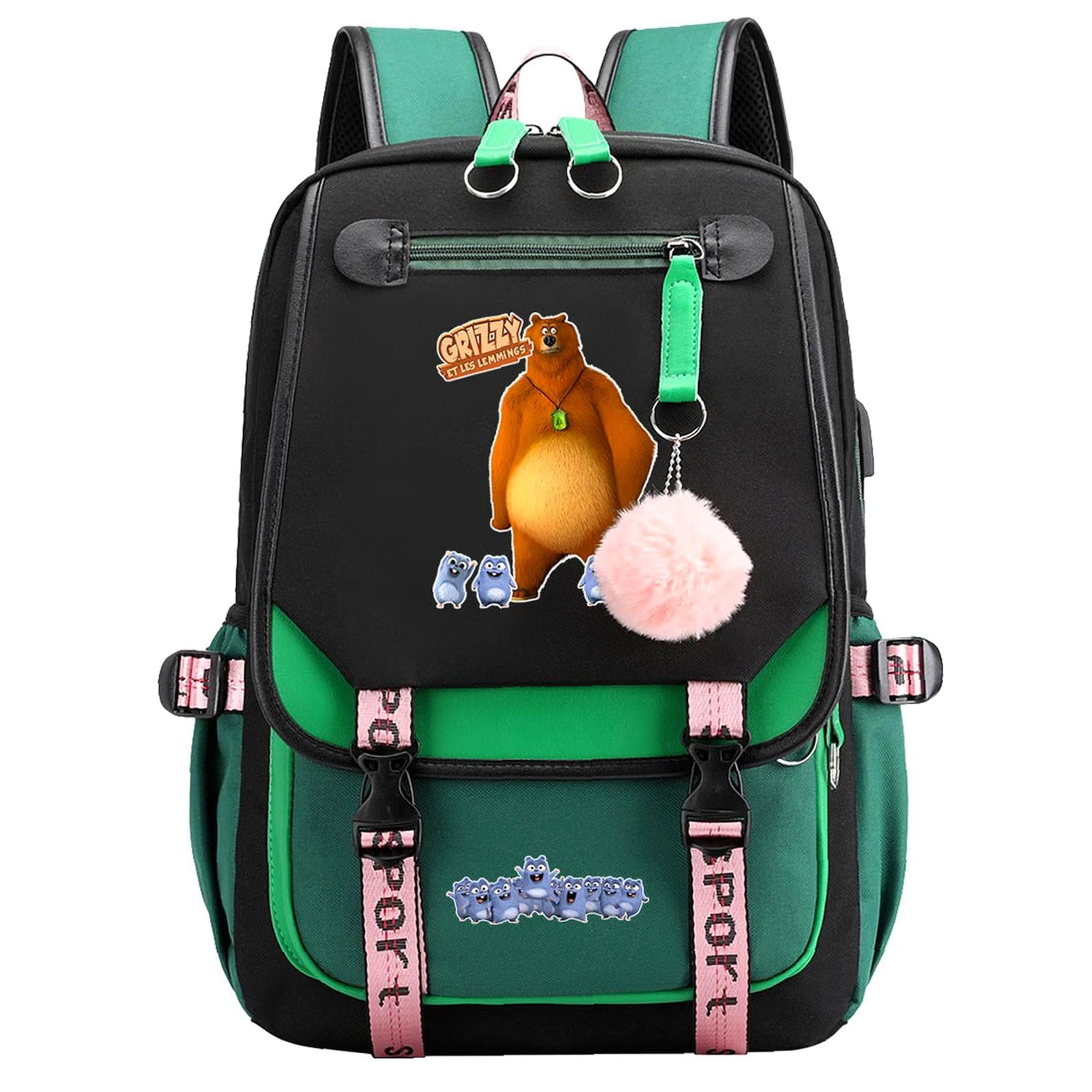 Weekyun Grizzy & Lemmings Cute backpack, 15" Laptop Compatible, Fun ...