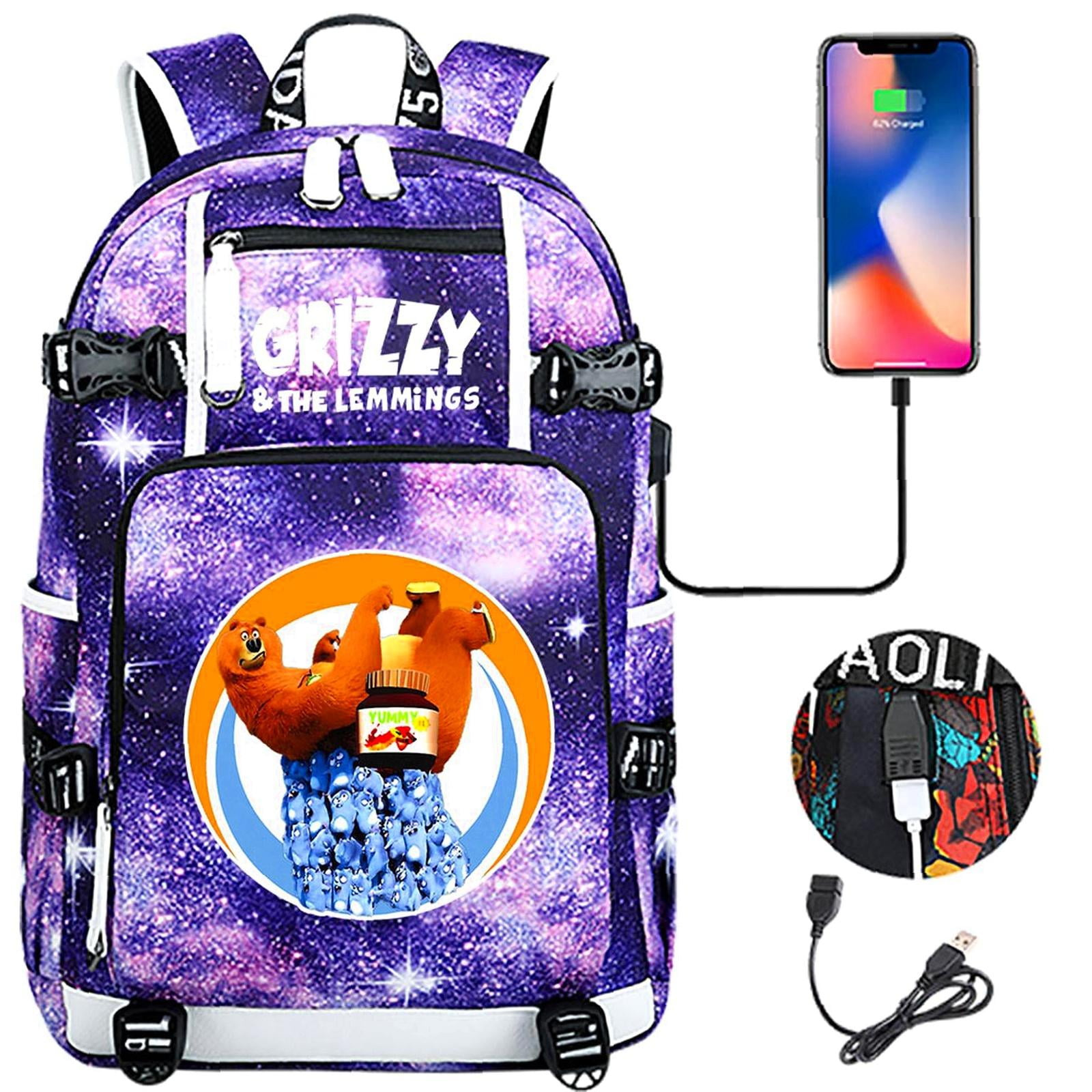 Weekyun Grizzy Lemmings Fun Backpack for your little one - Multi-Pocket ...