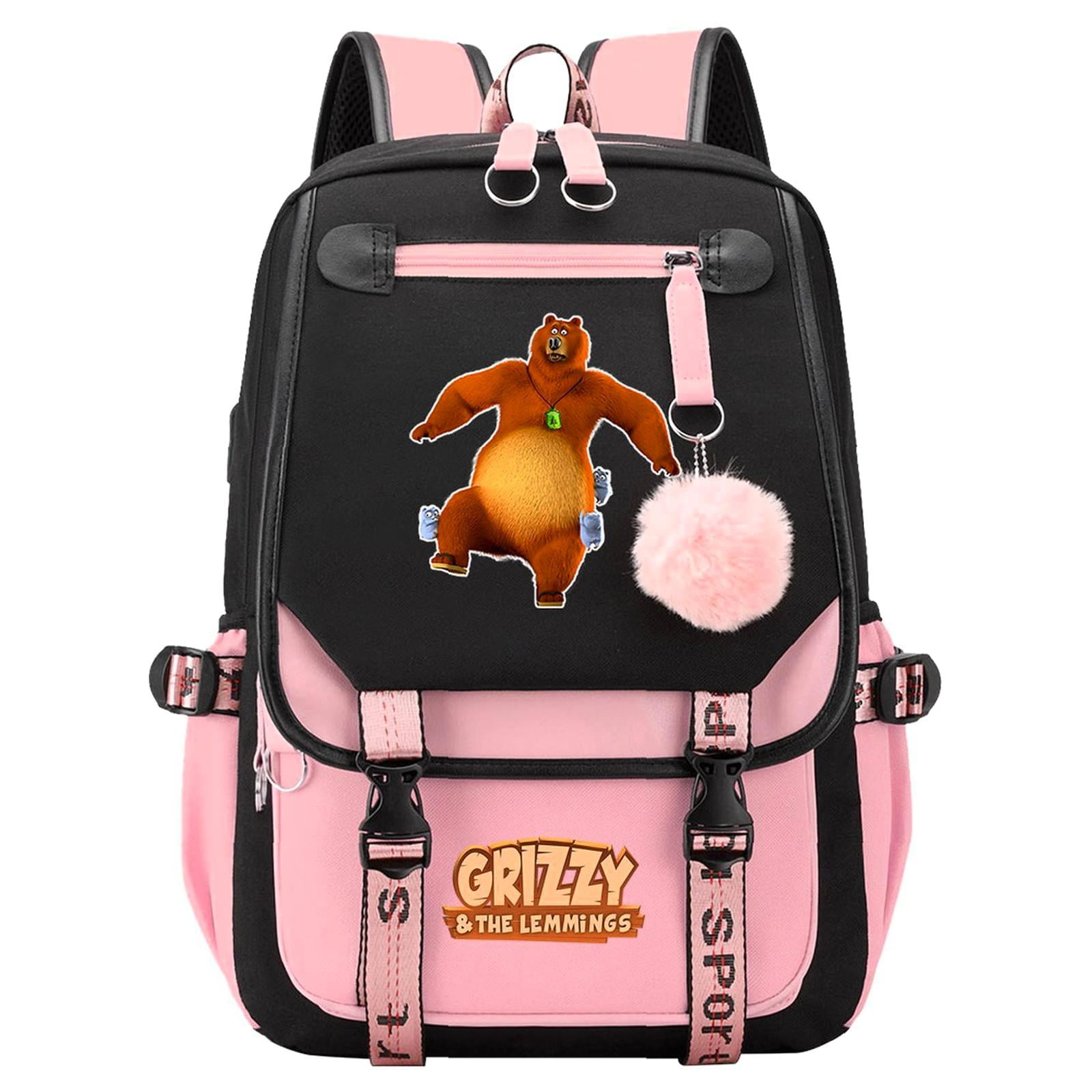 Weekyun Grizzy Lemmings backpack - Cute Design, Double Pockets, Fits 15 ...