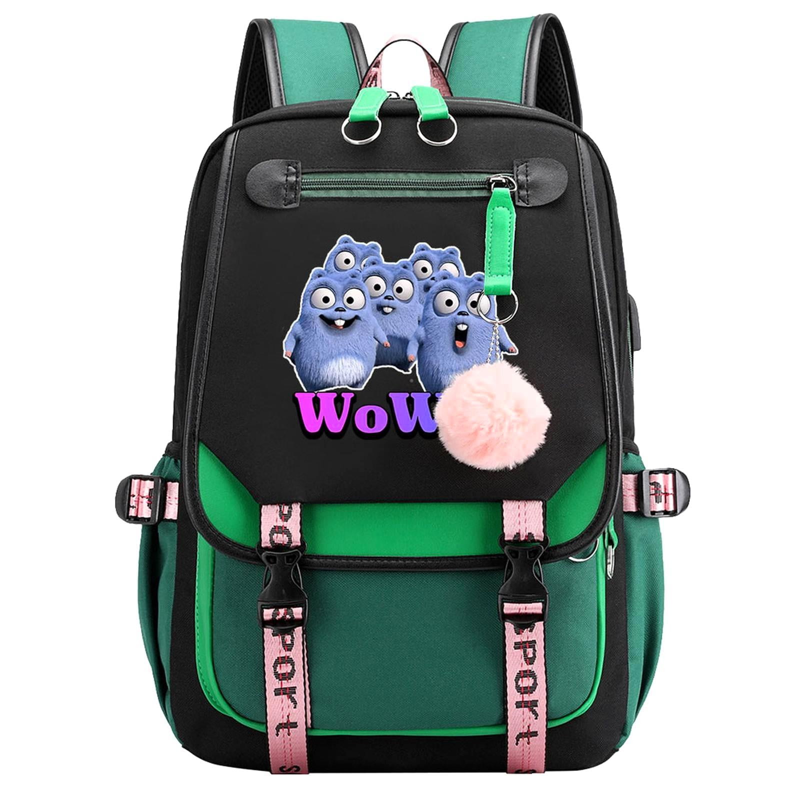 Weekyun Grizzy's Adventure backpack - Cute Cartoon Design, 15" Laptop Ready, Double Side Pockets ...