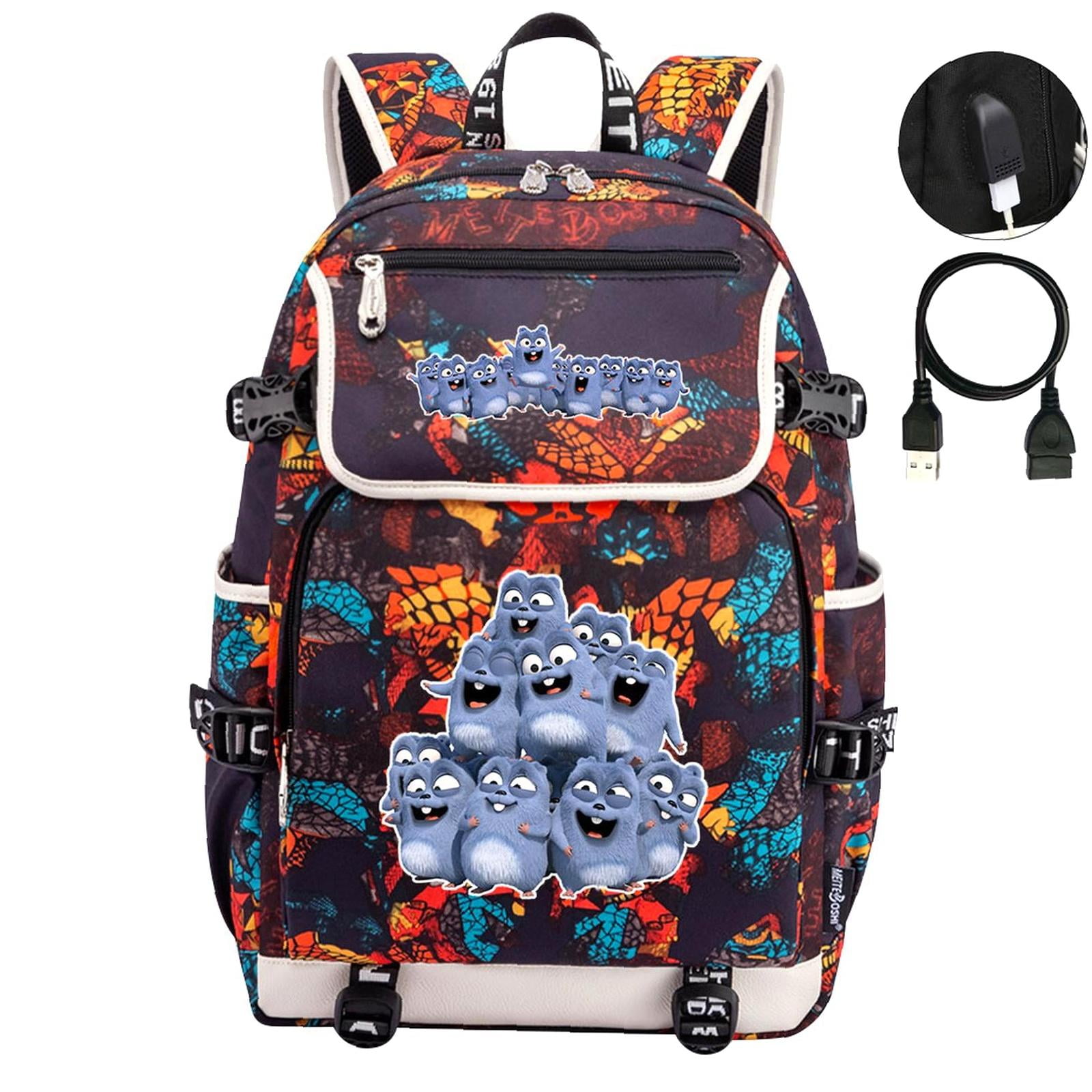 Weekyun Grizzy the Lemings fans backpack - Cute, Clamshell Design, USB ...