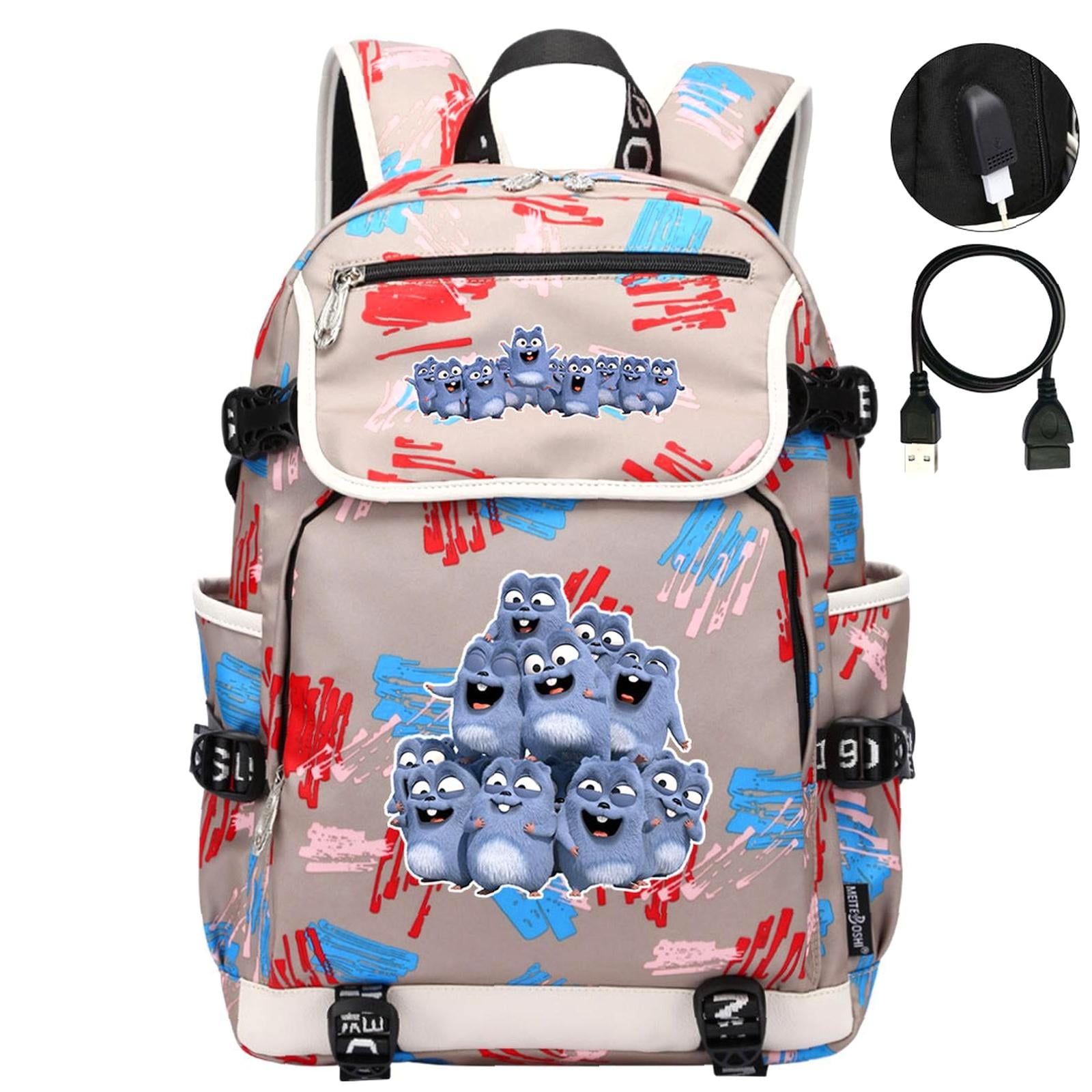 Weekyun Grizzy the Lemings fans backpack - Cute, Clamshell Design, USB ...