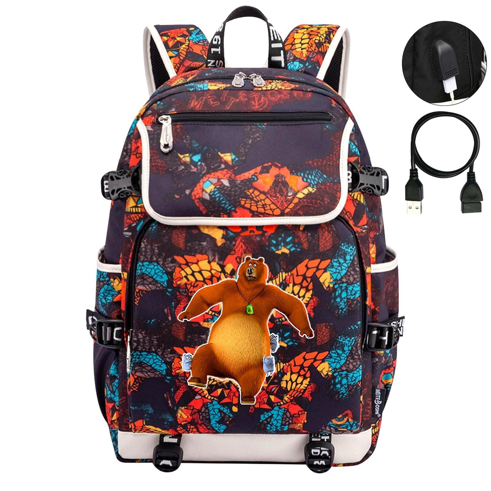 Weekyun Grizzy the Lemmings Fun backpack, 15" Laptop Compartment, USB ...
