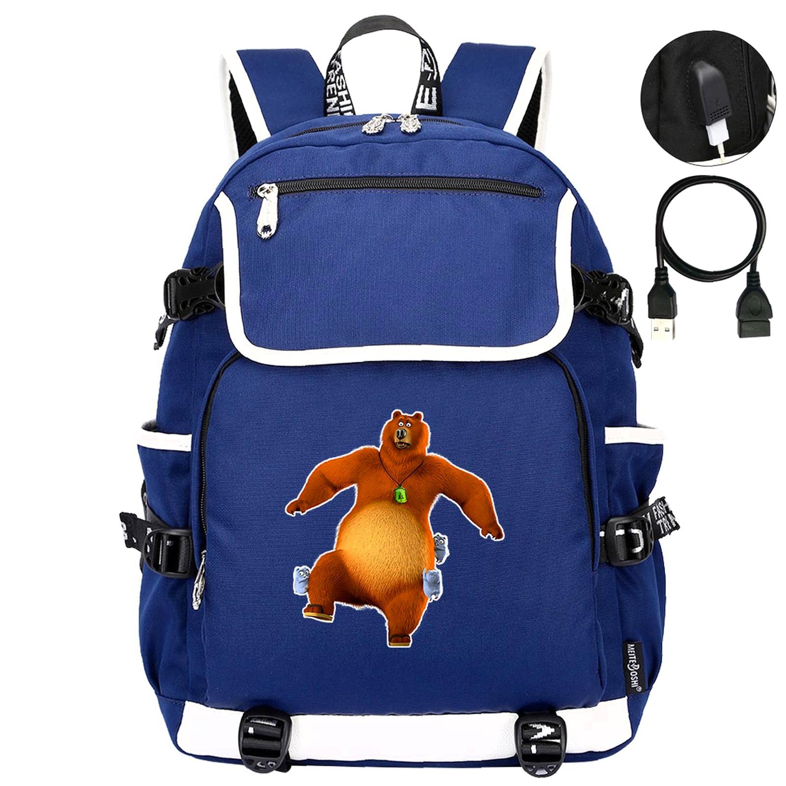 Weekyun Grizzy the Lemmings Fun backpack, 15" Laptop Compartment, USB ...