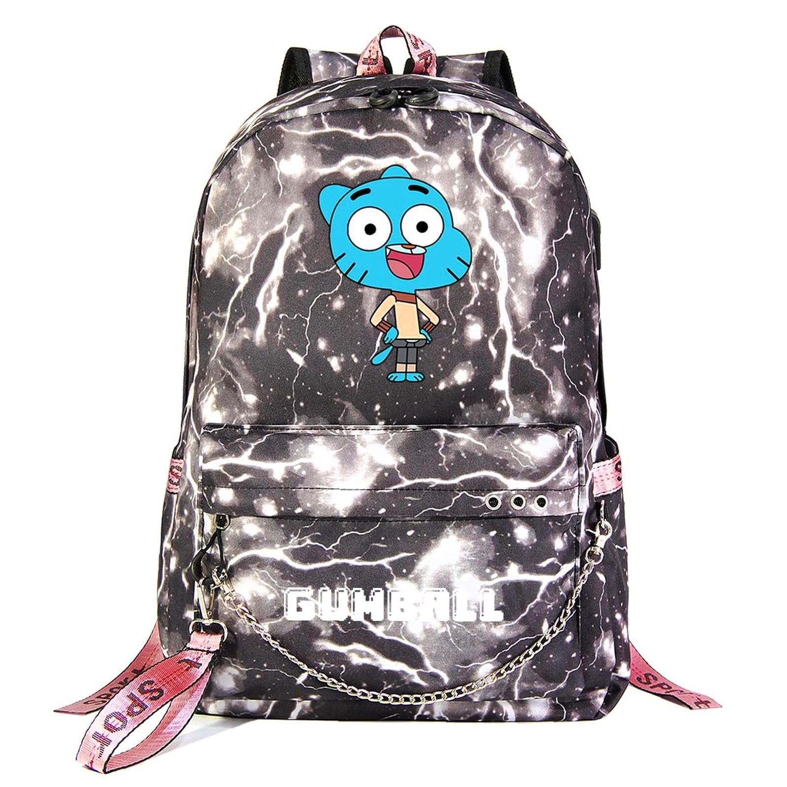 Weekyun Gumball Adventure Backpack - Cartoon Design with USB Charging ...
