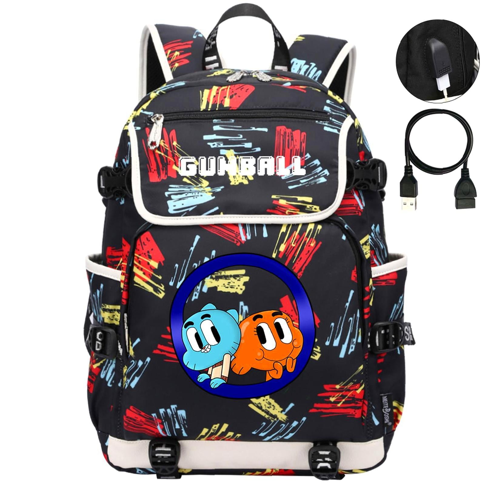 Weekyun Gumball Adventure Backpack - Fun Clamshell Design with USB ...