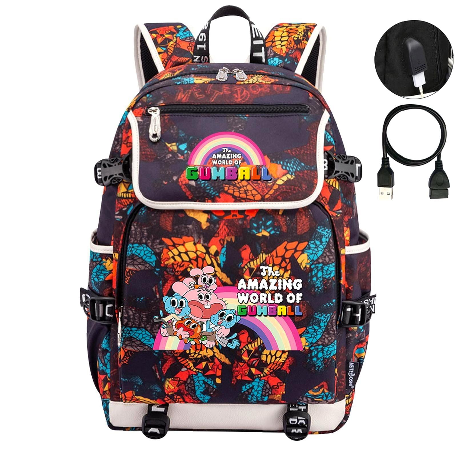 Weekyun Gumball Adventure backpack - Cute Clamshell Design, USB Port ...