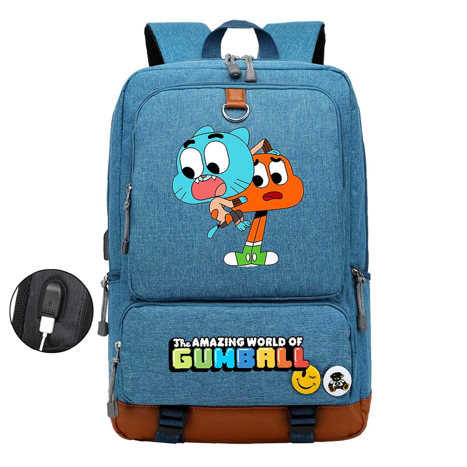 Weekyun Gumball Adventure backpack - Fun Cartoon Design, Large Capacity ...
