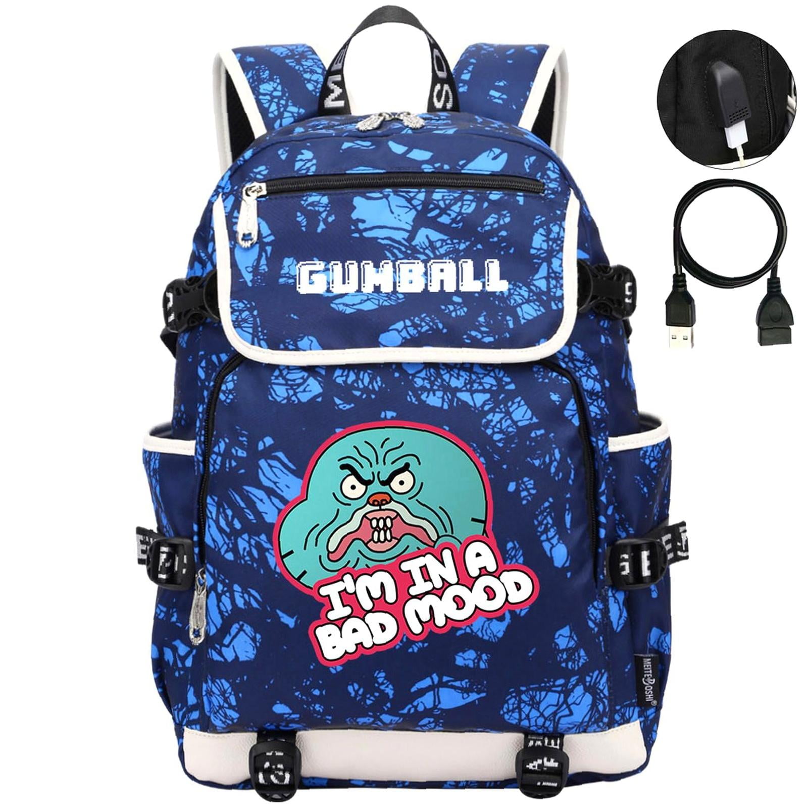 Weekyun Gumball Adventure backpack - Fun Clamshell Design, USB Port ...