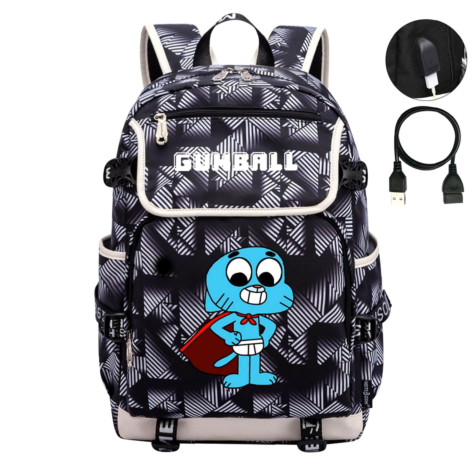 Weekyun Gumball Adventure backpack - Fun Clamshell Design with USB ...
