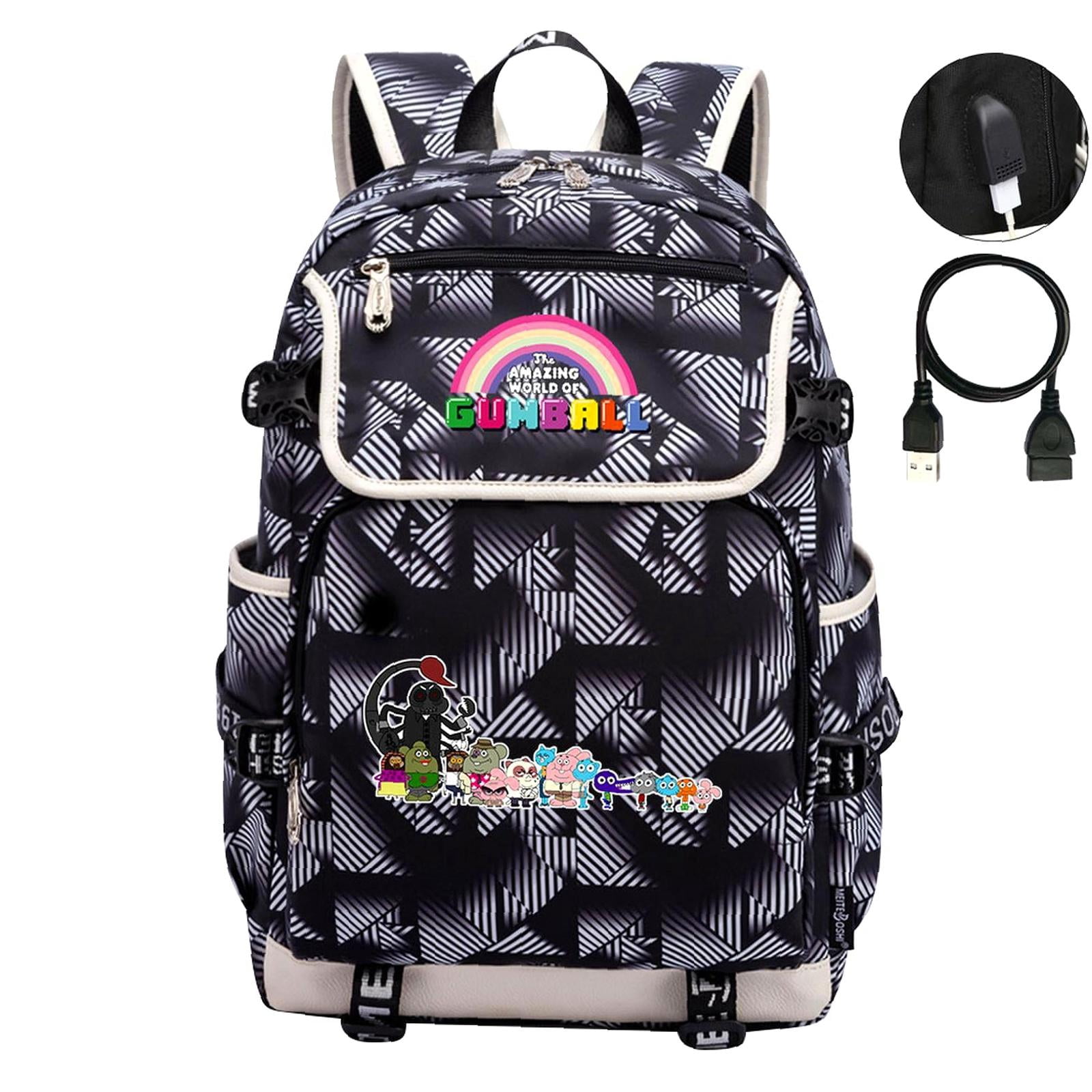 Weekyun Gumball Adventure backpack - Fun Clamshell Design with USB Port ...