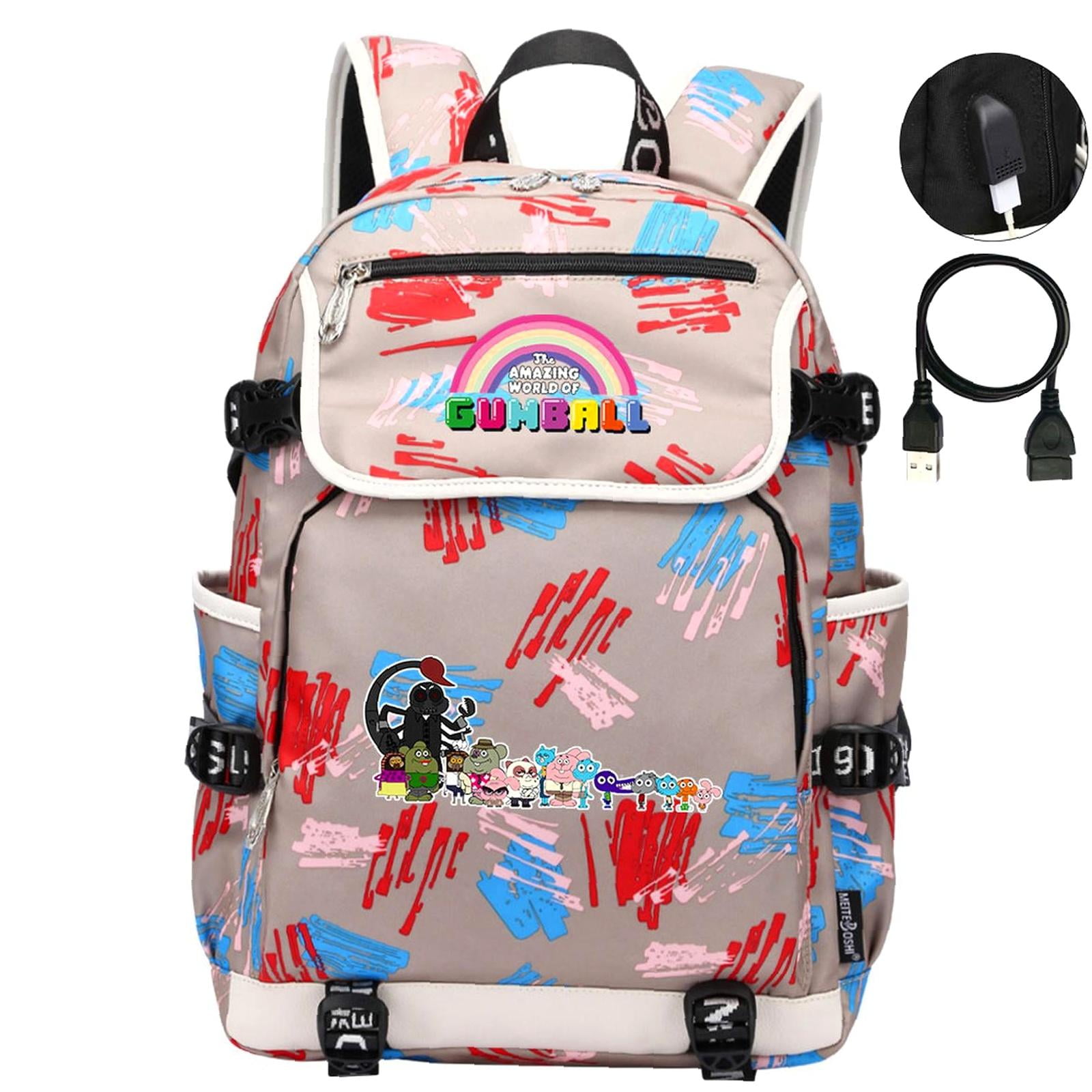 Weekyun Gumball Adventure backpack - Fun Clamshell Design with USB Port ...