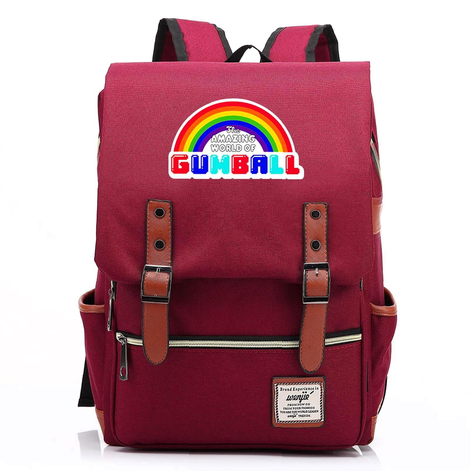 Weekyun Gumball Adventure backpack - Fun Design, Fits 15" Laptop ...
