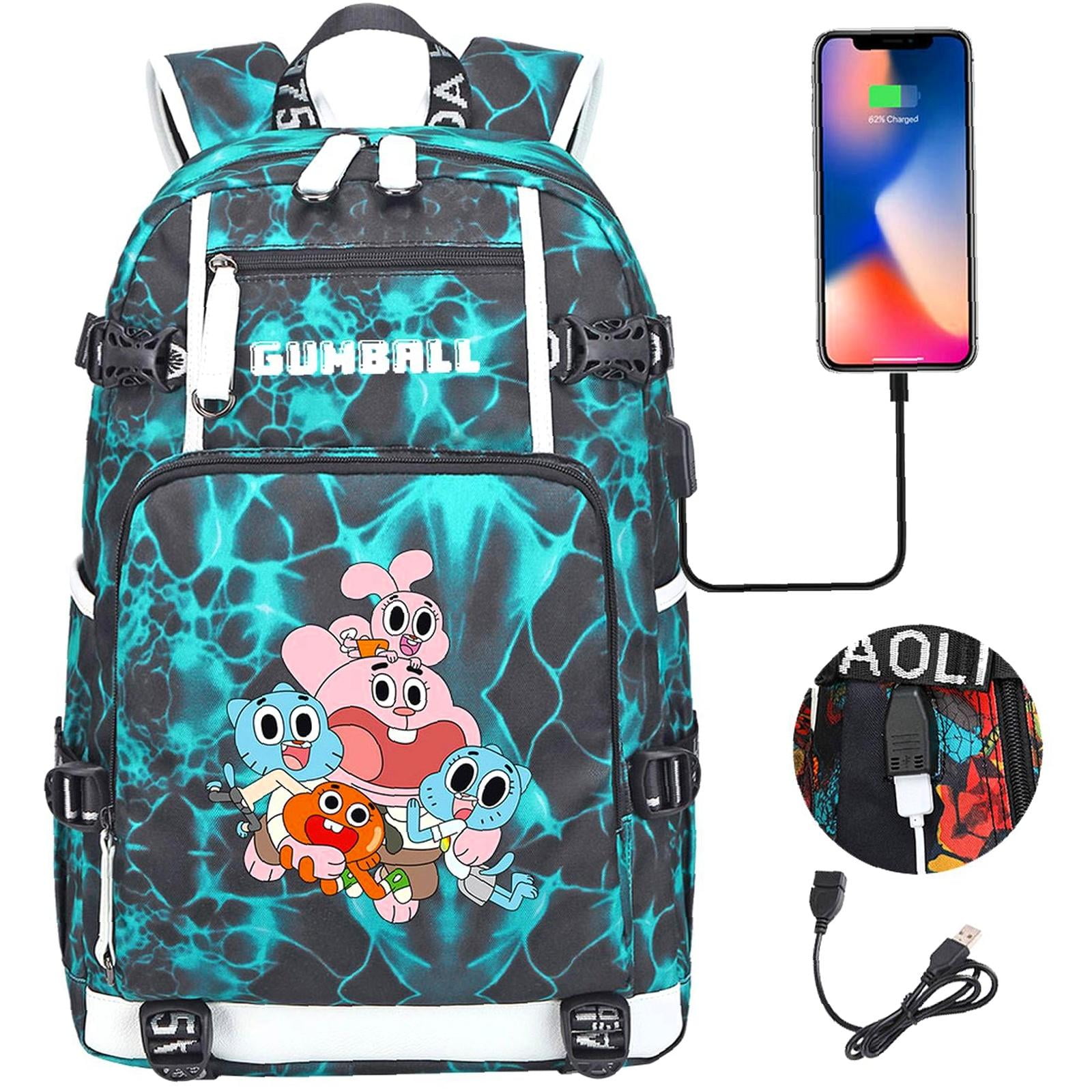 Weekyun Gumball Adventure backpack - Fun Funky Multi-Pocket Design for ...