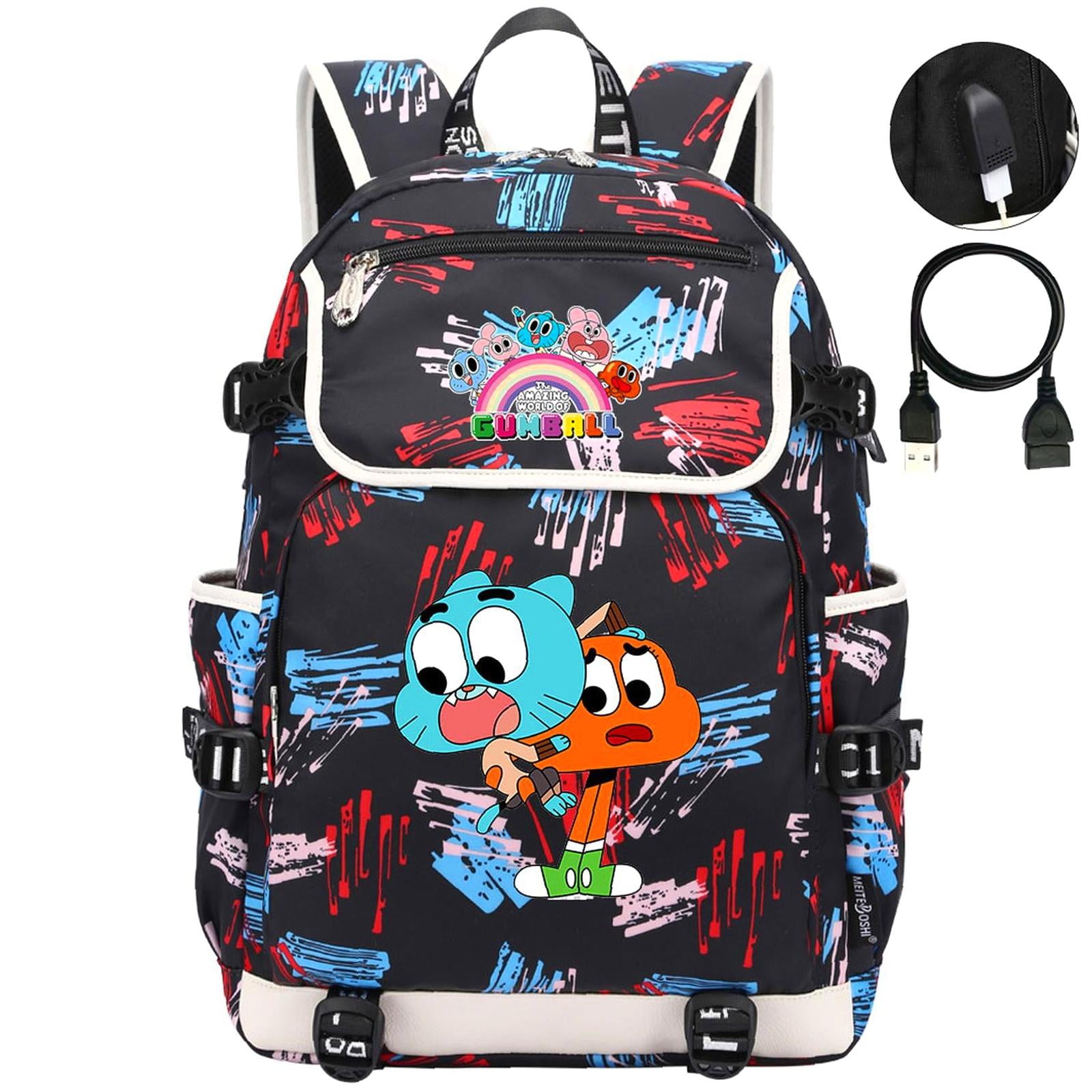 Weekyun Gumball Adventure backpack - Fun, Stylish, USB Chargeable, 15 ...