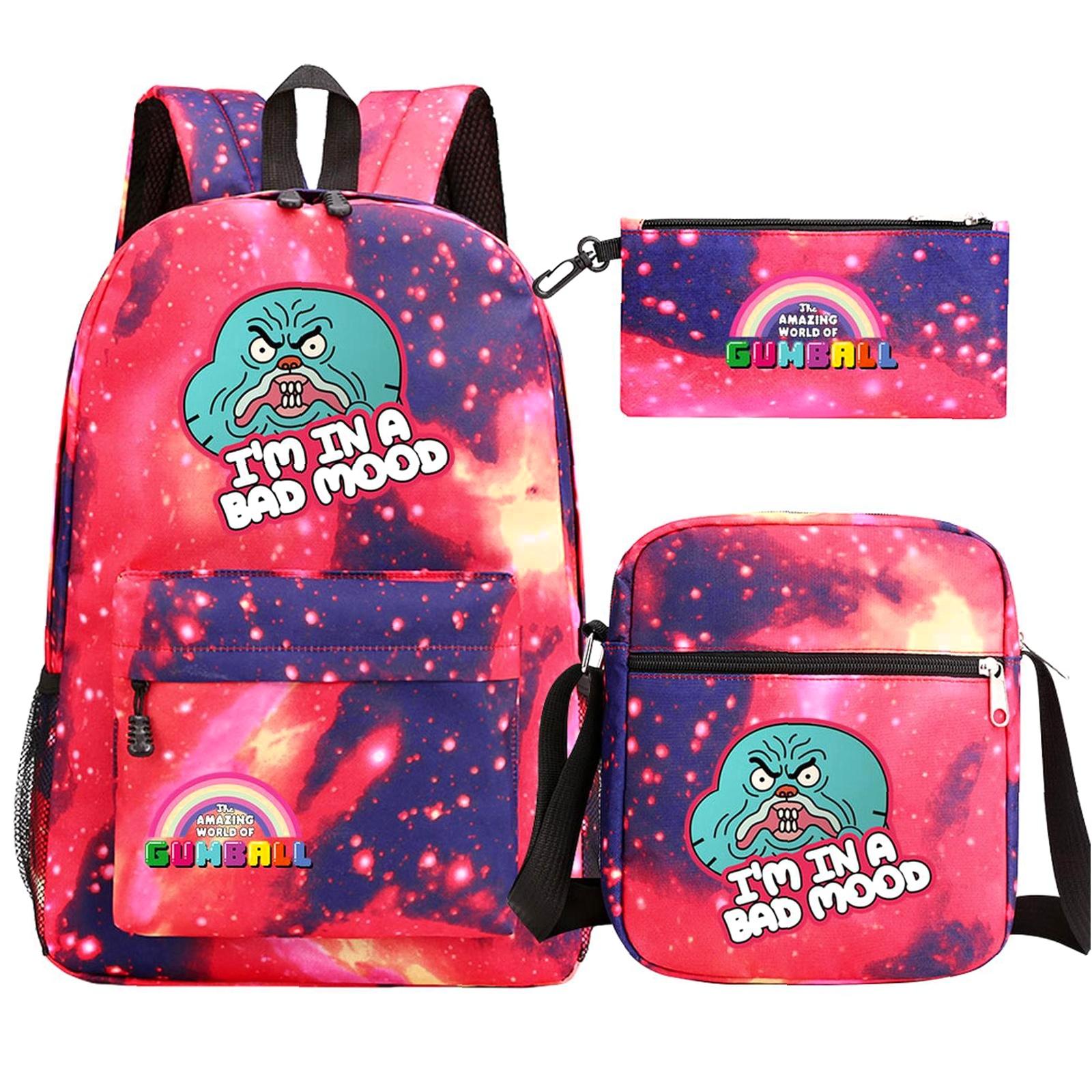 Weekyun Gumball Adventure backpack Set - 3-Piece, Waterproof, 15 ...