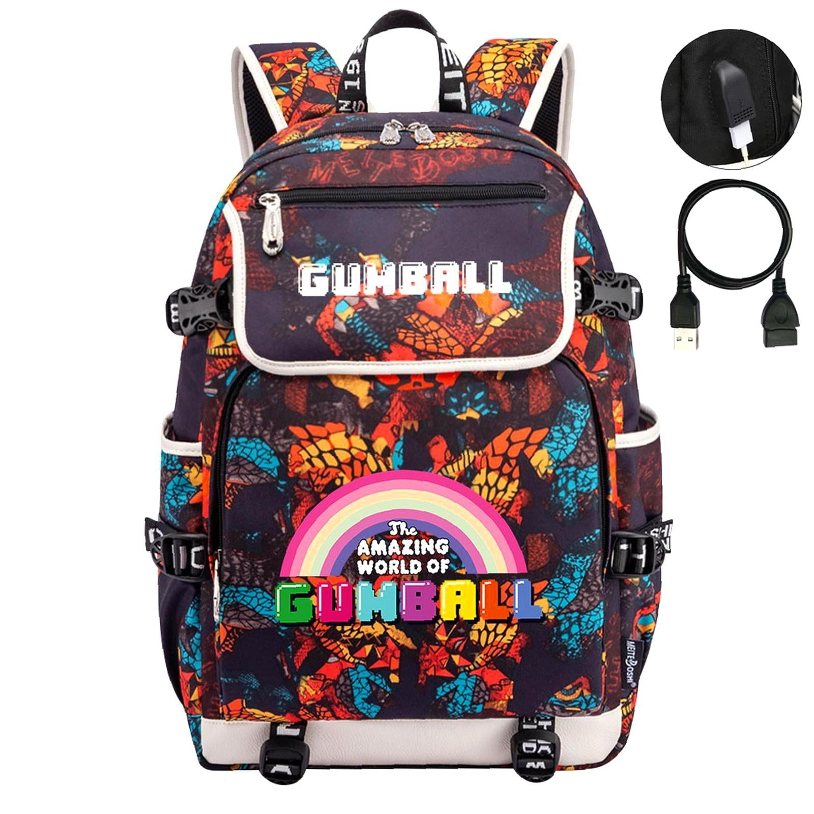 Weekyun Gumball Adventure backpack Suitable for Ages 6-15+ - USB ...