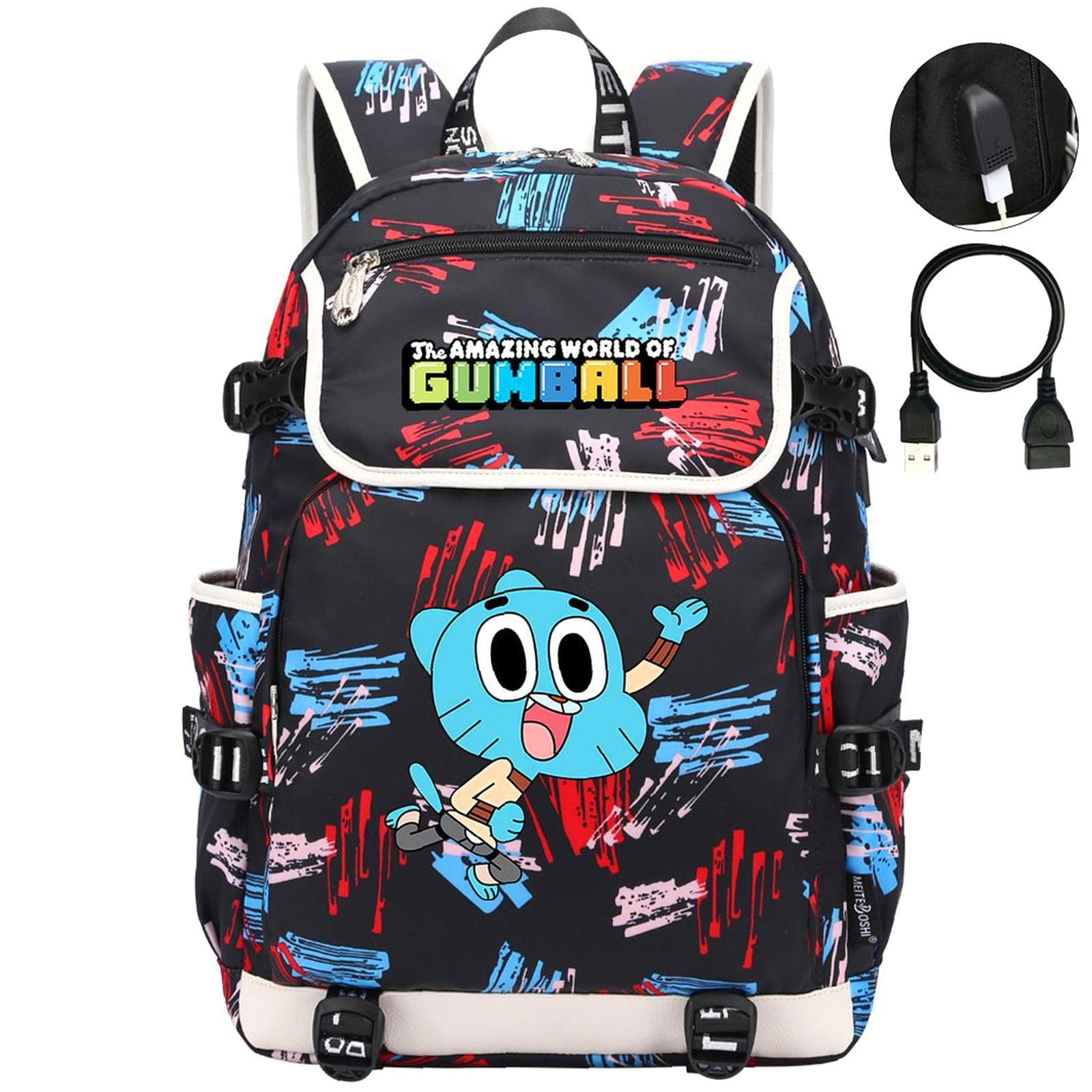 Weekyun Gumball Adventure backpack Suitable for Ages 6-15+ - USB ...