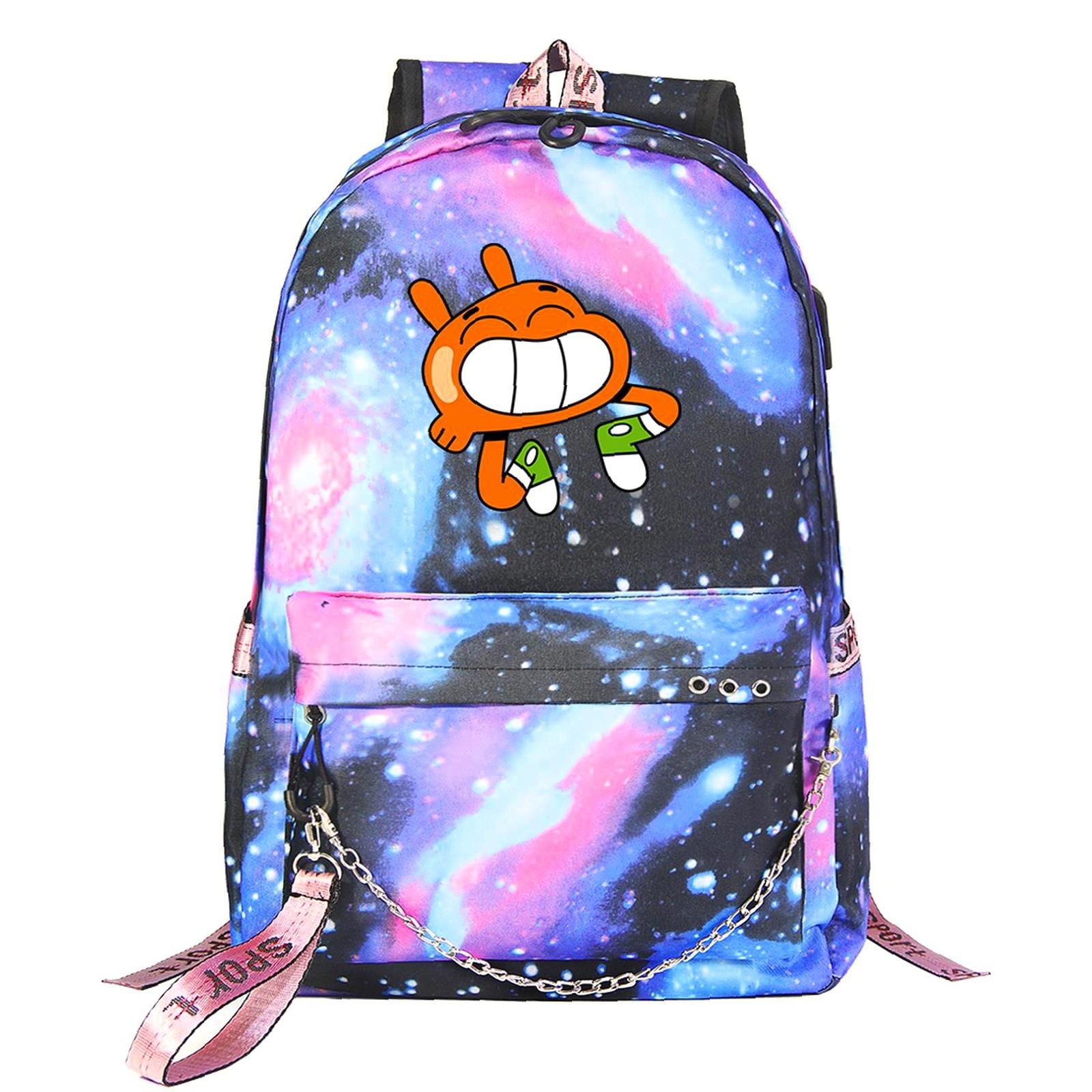 Weekyun Gumball Adventure backpack, Unisex, Cartoon Style, 15" Laptop ...