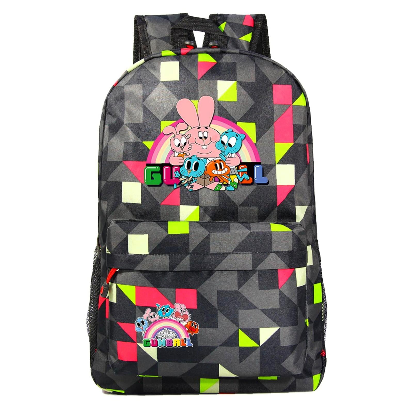 Weekyun Gumball Adventure backpack - Waterproof, 15" Laptop Compartment, Double Mesh Pockets for ...