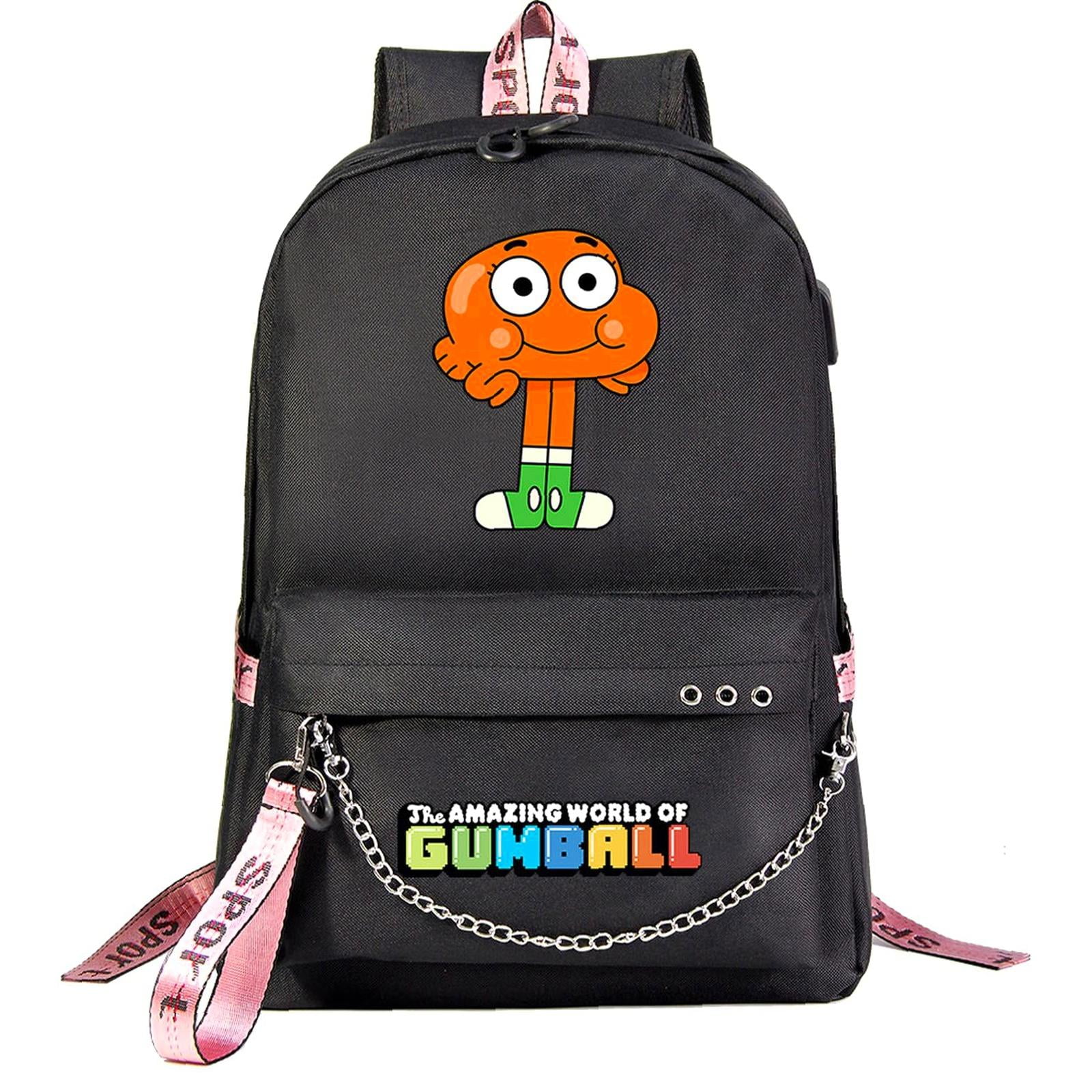 Weekyun Gumball Adventure fans backpack with USB Ports, Cute Cartoon ...