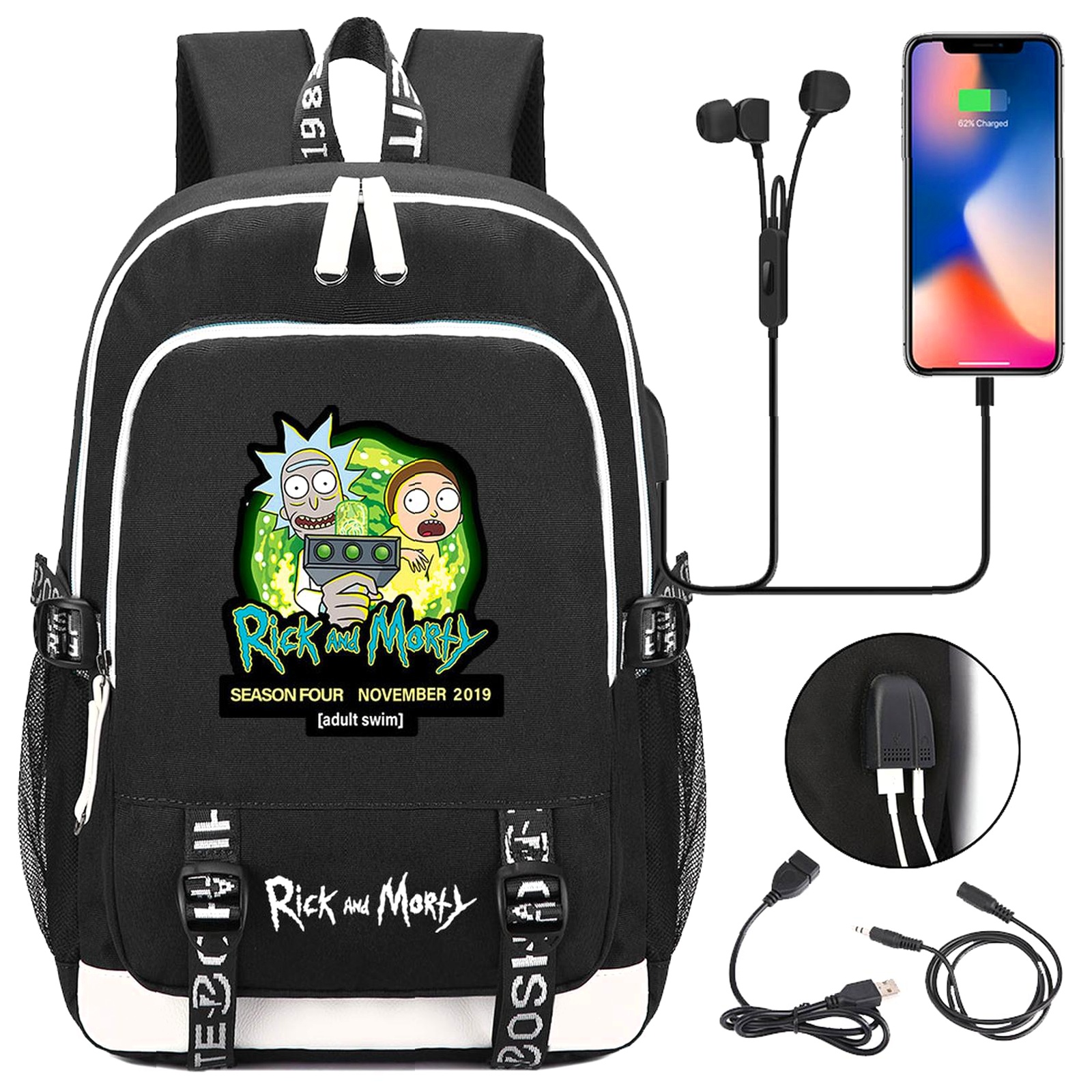 Weekyun Rick Morty-Inspired fans backpack - Fun Functional for young ...