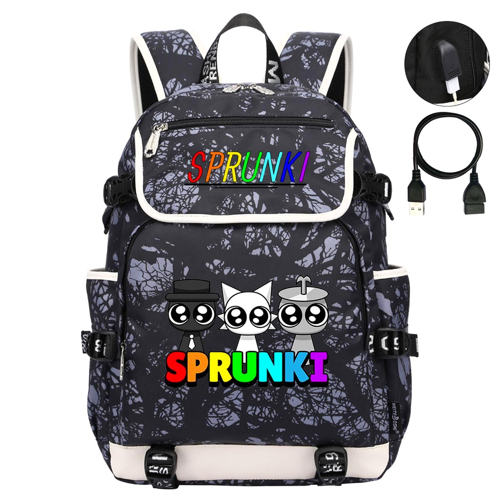 Weekyun Sprunki Adventure Backpack - Cute Cartoon Design, 15" Laptop ...