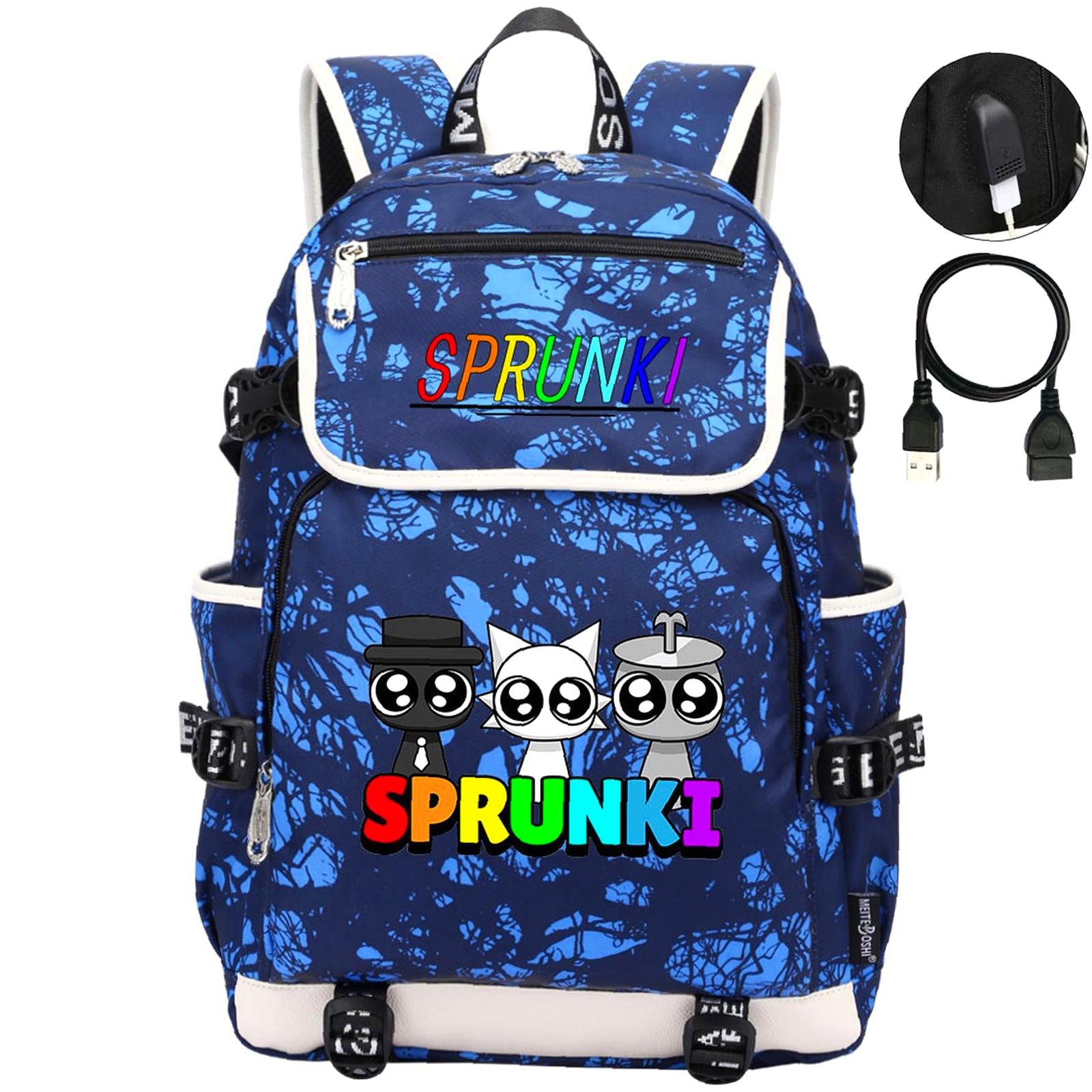Weekyun Sprunki Adventure Backpack - Cute Cartoon Design, 15" Laptop ...