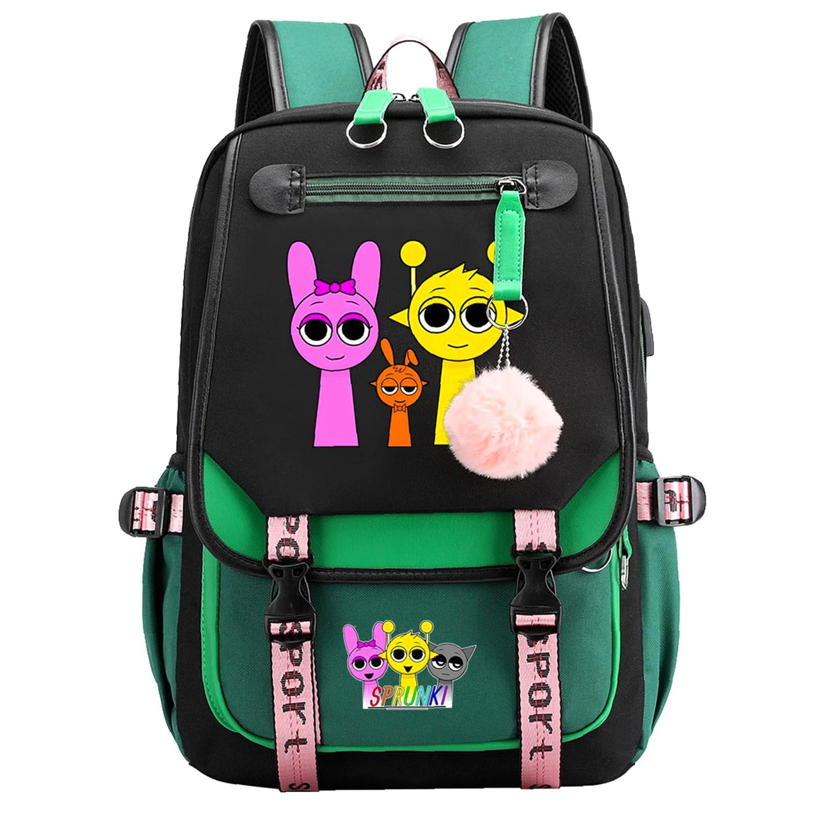 Weekyun Sprunki Cartoon Backpack - Adorable Clamshell Design with Cute ...