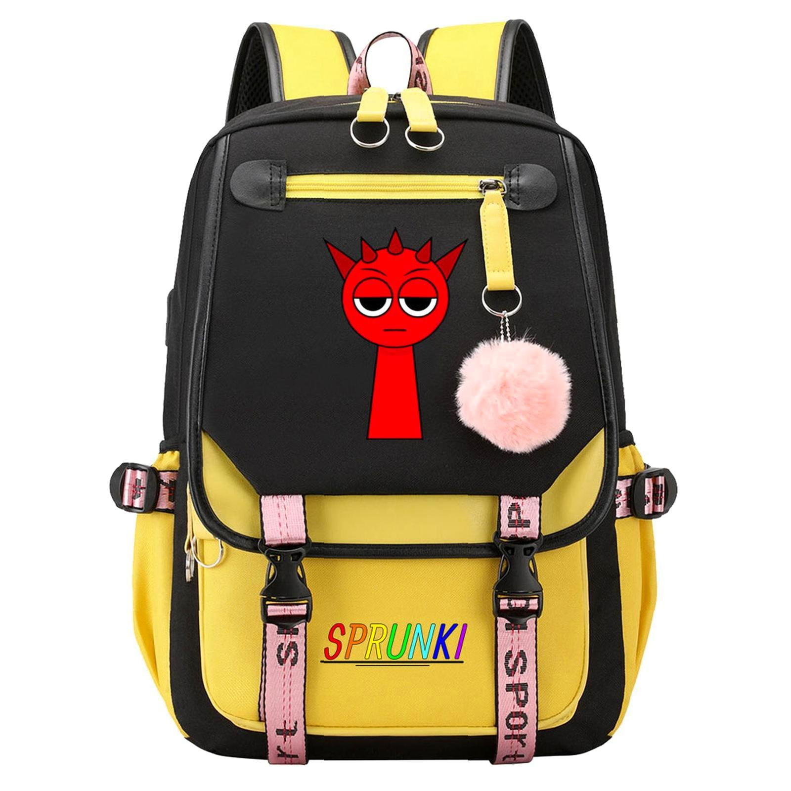 Weekyun Sprunki Cute Clamshell Backpack with Double Side Pockets for 15 ...