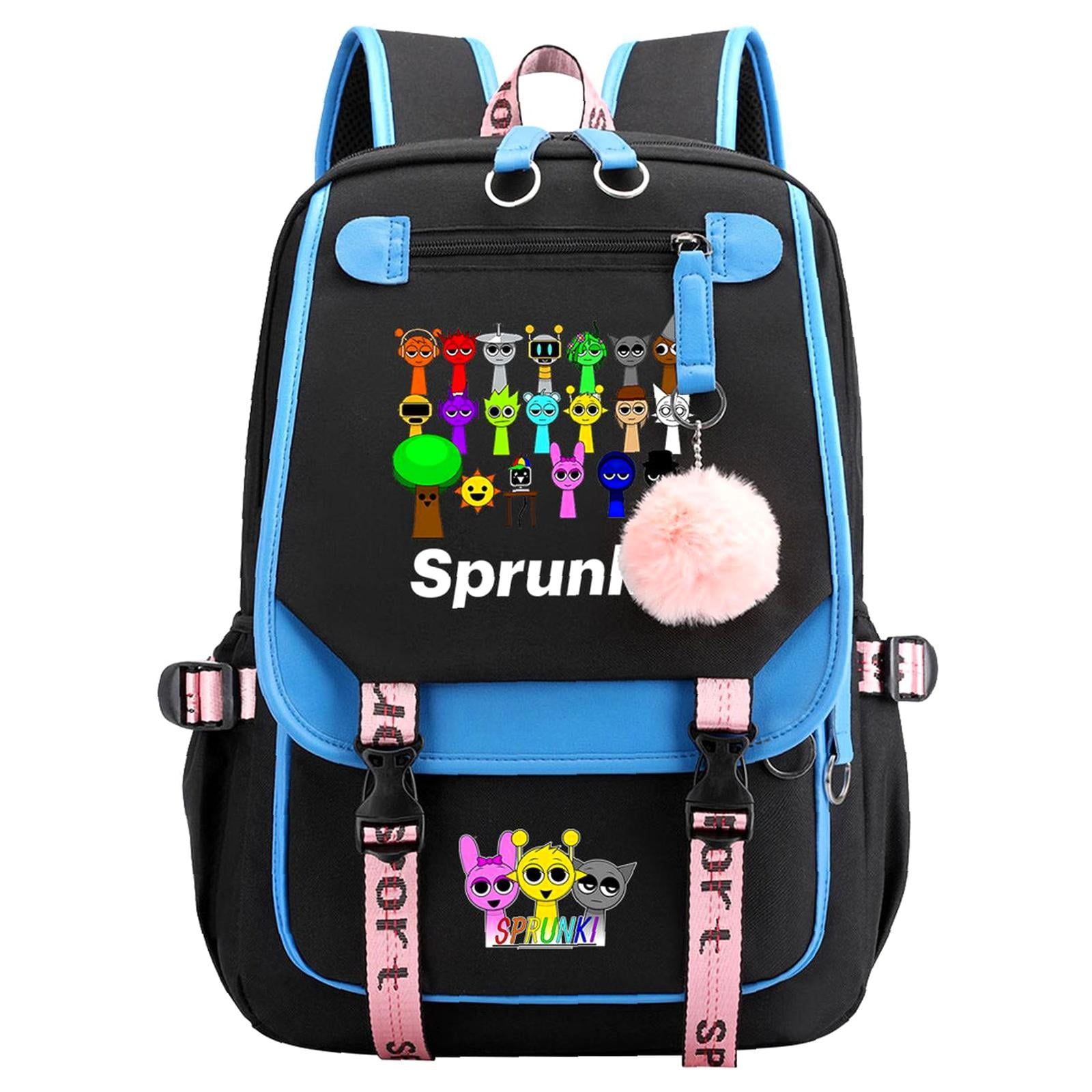 Weekyun Sprunki Cute Clamshell Backpack with Double Side Pockets for 15 ...