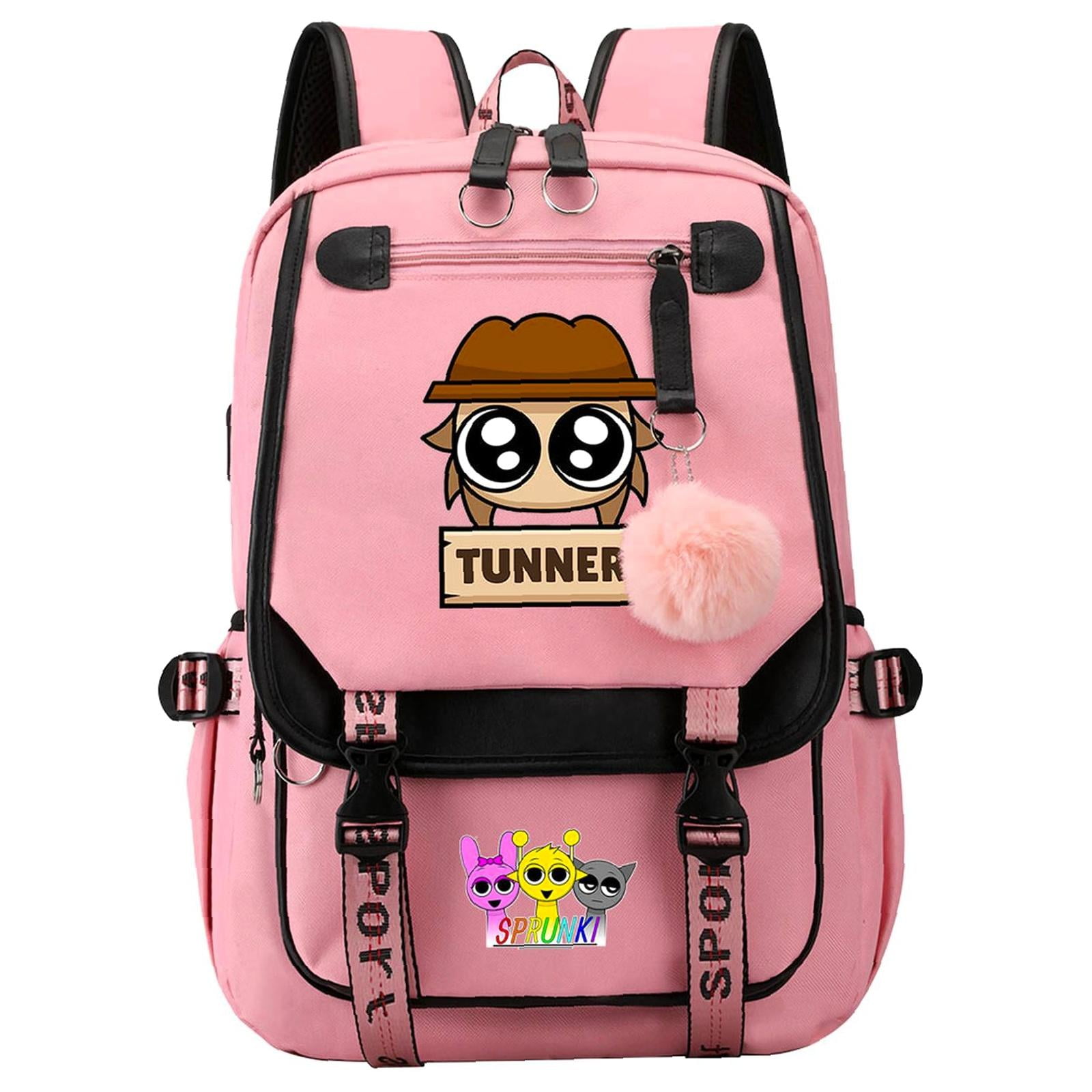 Weekyun Sprunki Cute Clamshell Backpack with Double Side Pockets for ...
