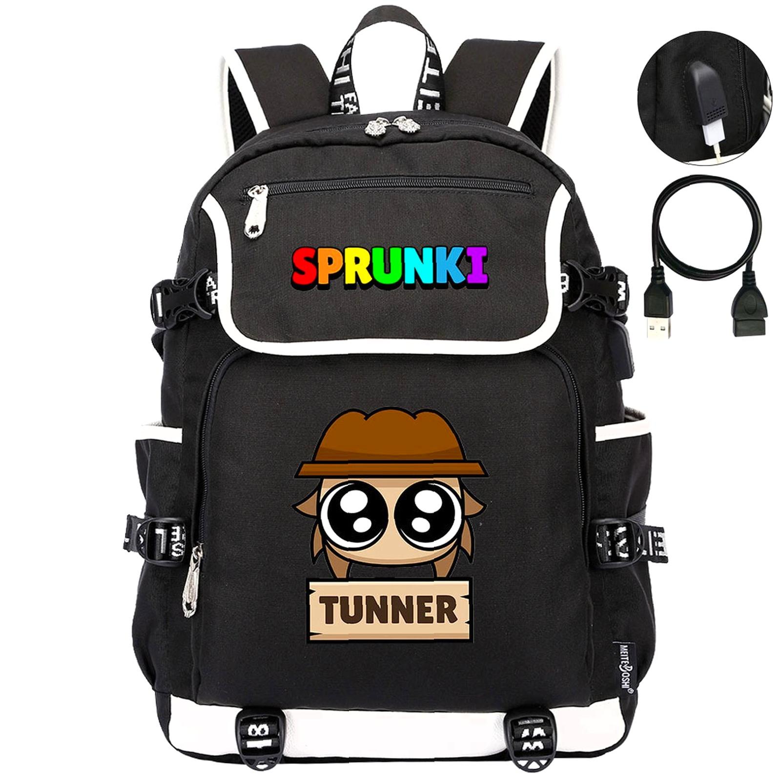 Weekyun Sprunki Fun Cartoon Backpack, Clamshell Design, USB Charging ...