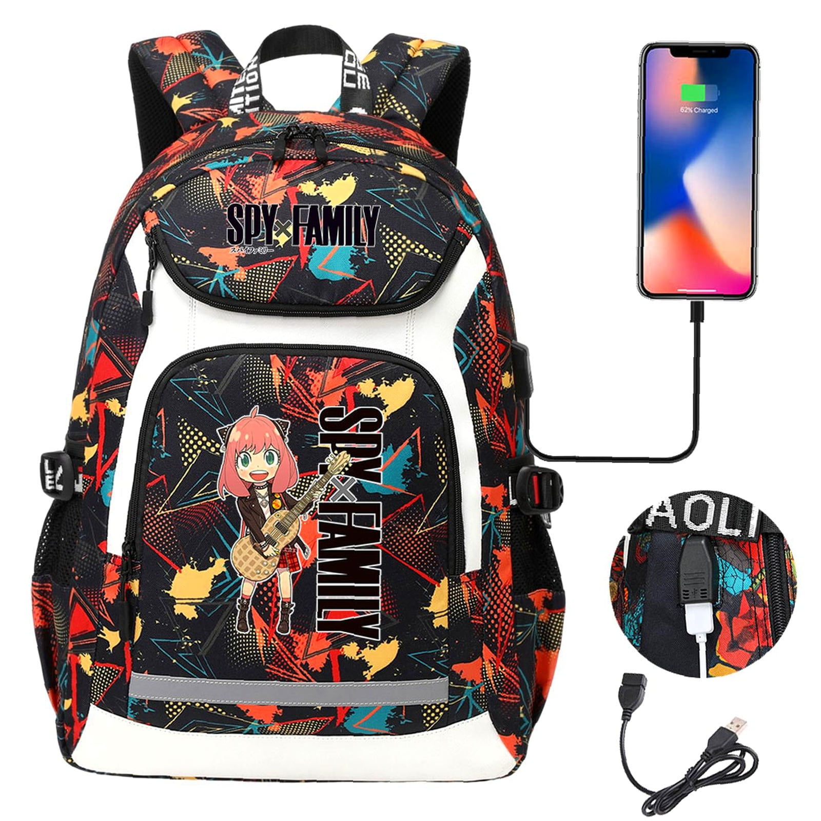 Weekyun Spy x Family Young Cartoon Backpack Suitable for Ages 6-15 ...