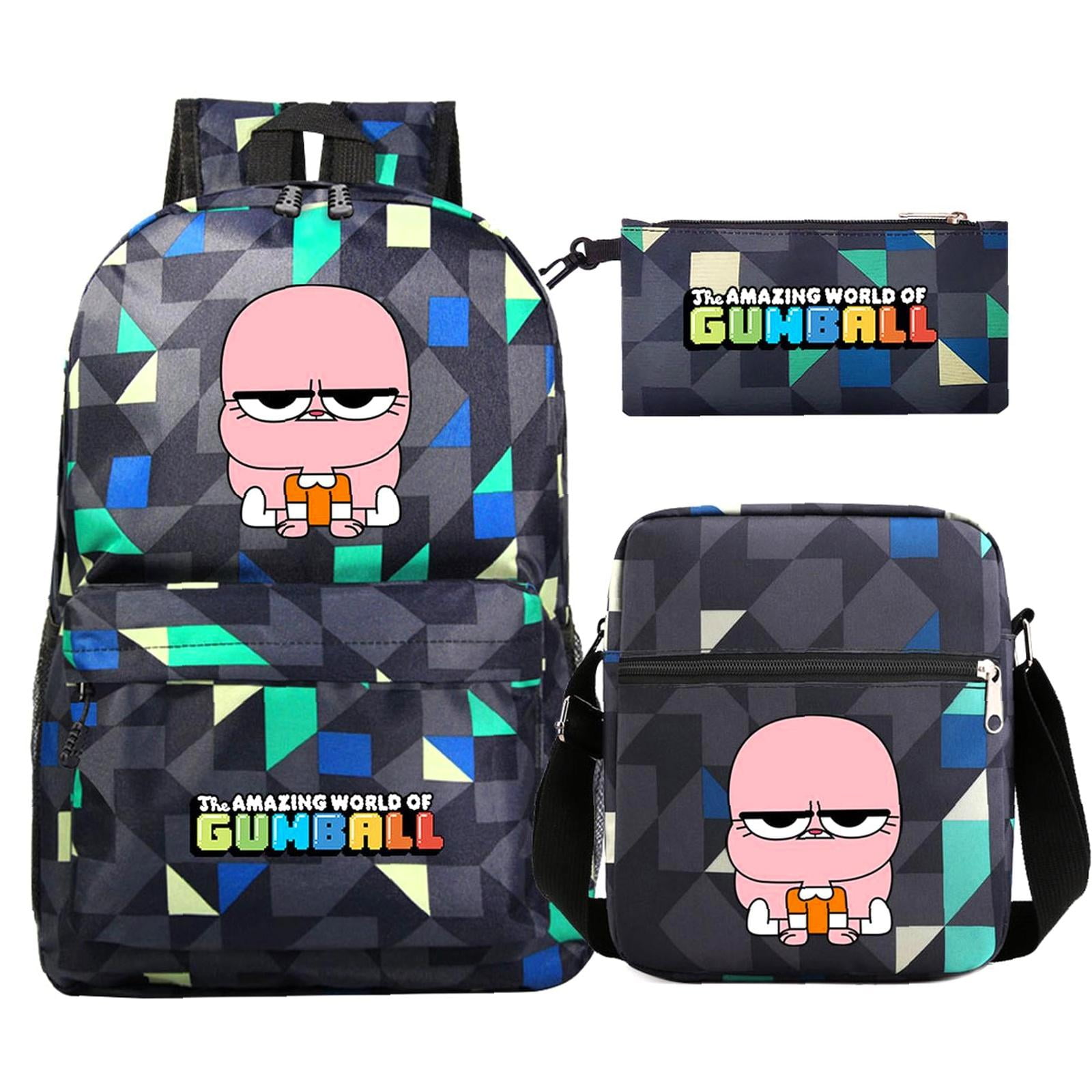 Weekyun The Amazing Adventures Backpack Set for your little one – Gumball-Inspired Bag, Pencil ...