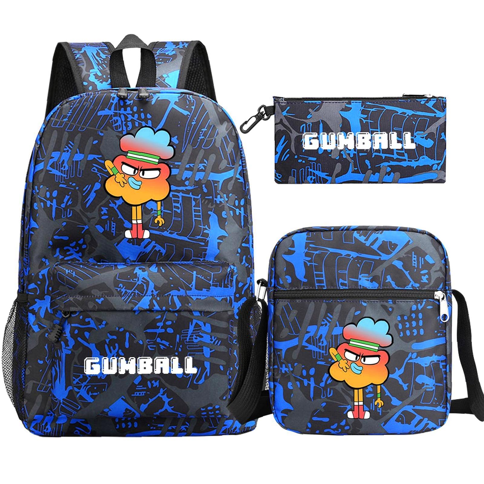 Weekyun The Amazing World of Gumball 3-Piece backpack Set - Fun ...