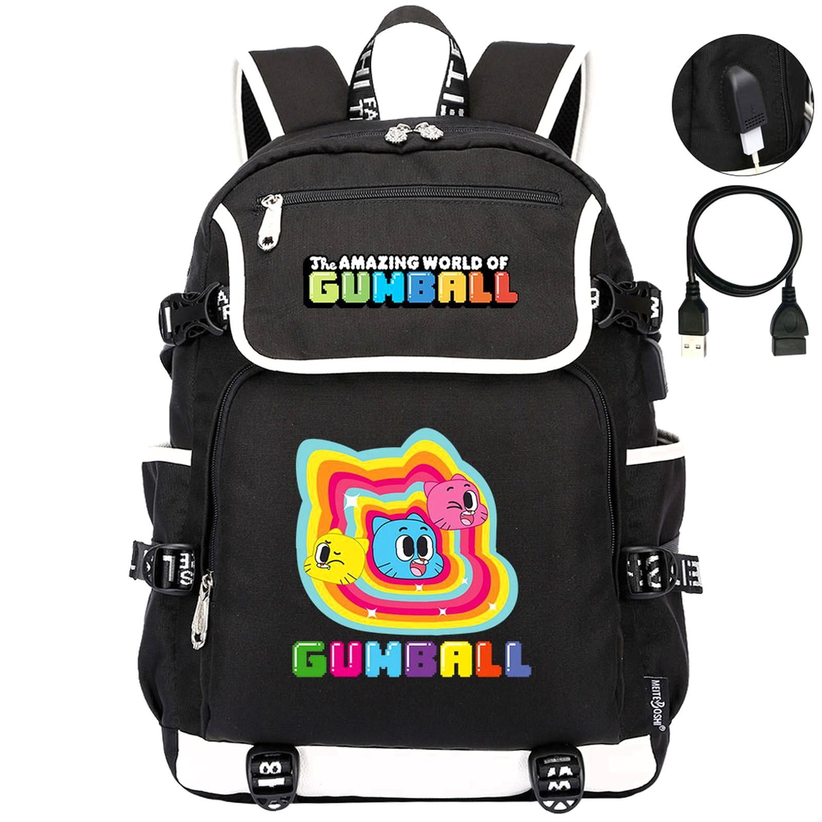 Weekyun The Amazing World of Gumball Clamshell backpack with USB ...