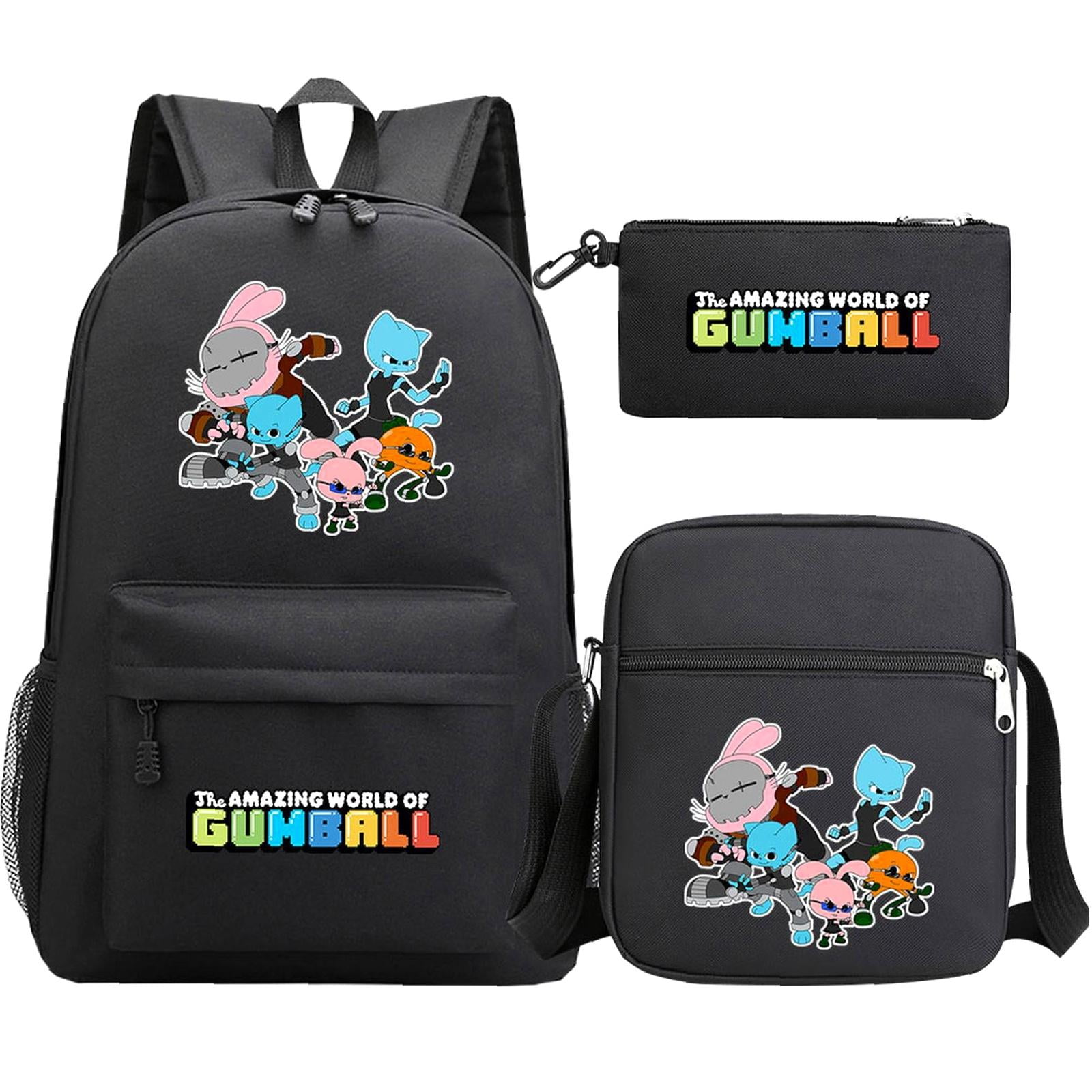 Weekyun The Amazing World of Gumball Young Cartoon Backpack Set - Fun 3 ...